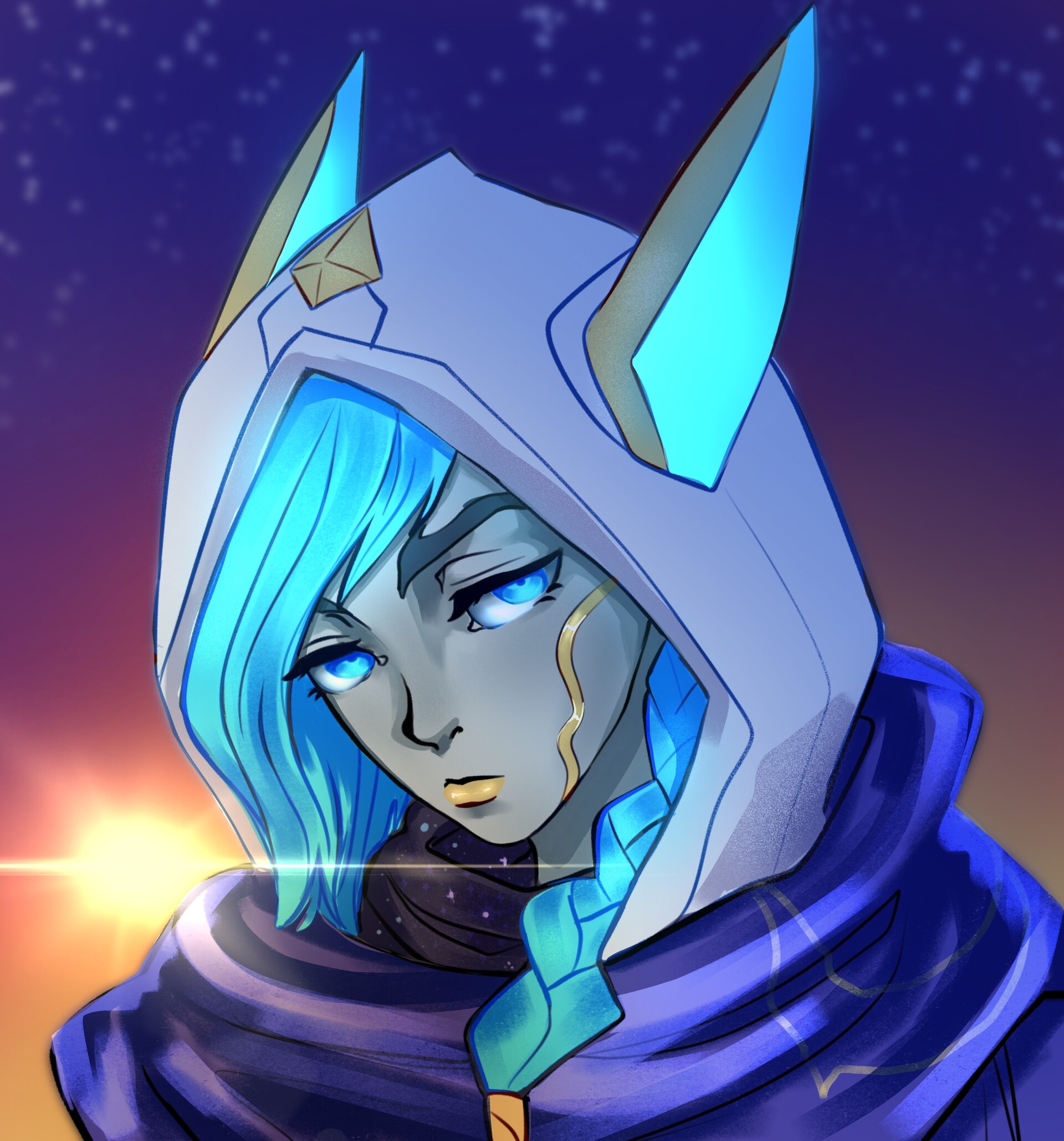 ArtStation - Xayah Cosmic Dusk