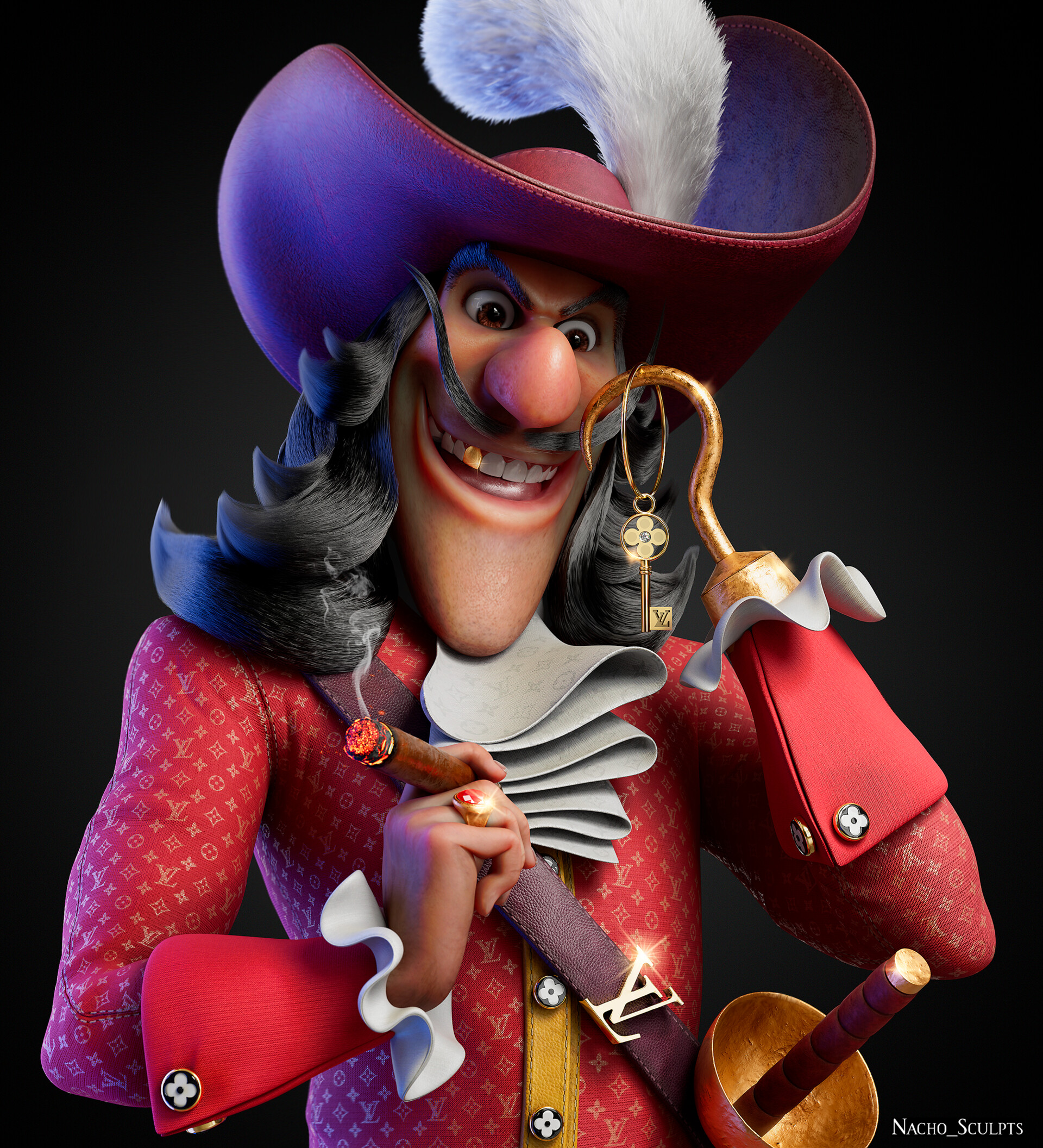ArtStation - Captain Hook with the Louis Vuitton treasure key