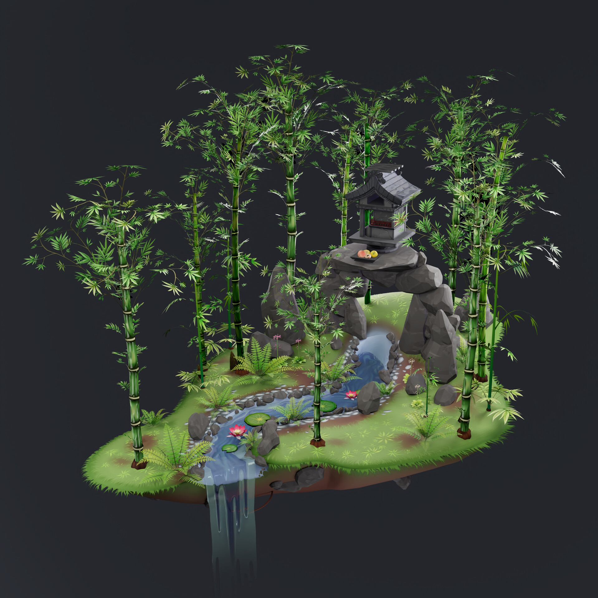 ArtStation - Bamboo Forest Shrine [Scene Revamp]