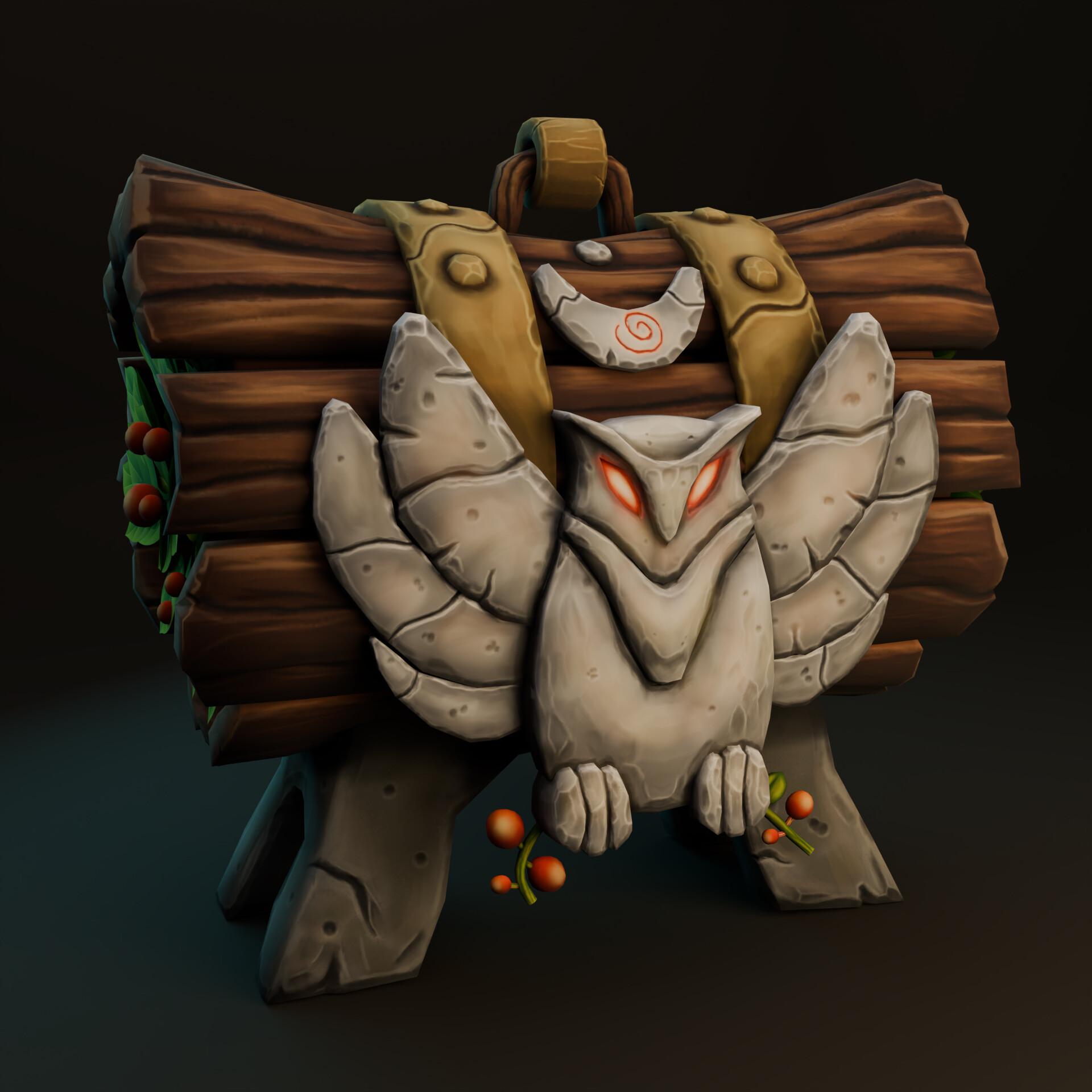ArtStation - Magic Owl Chest handpaint