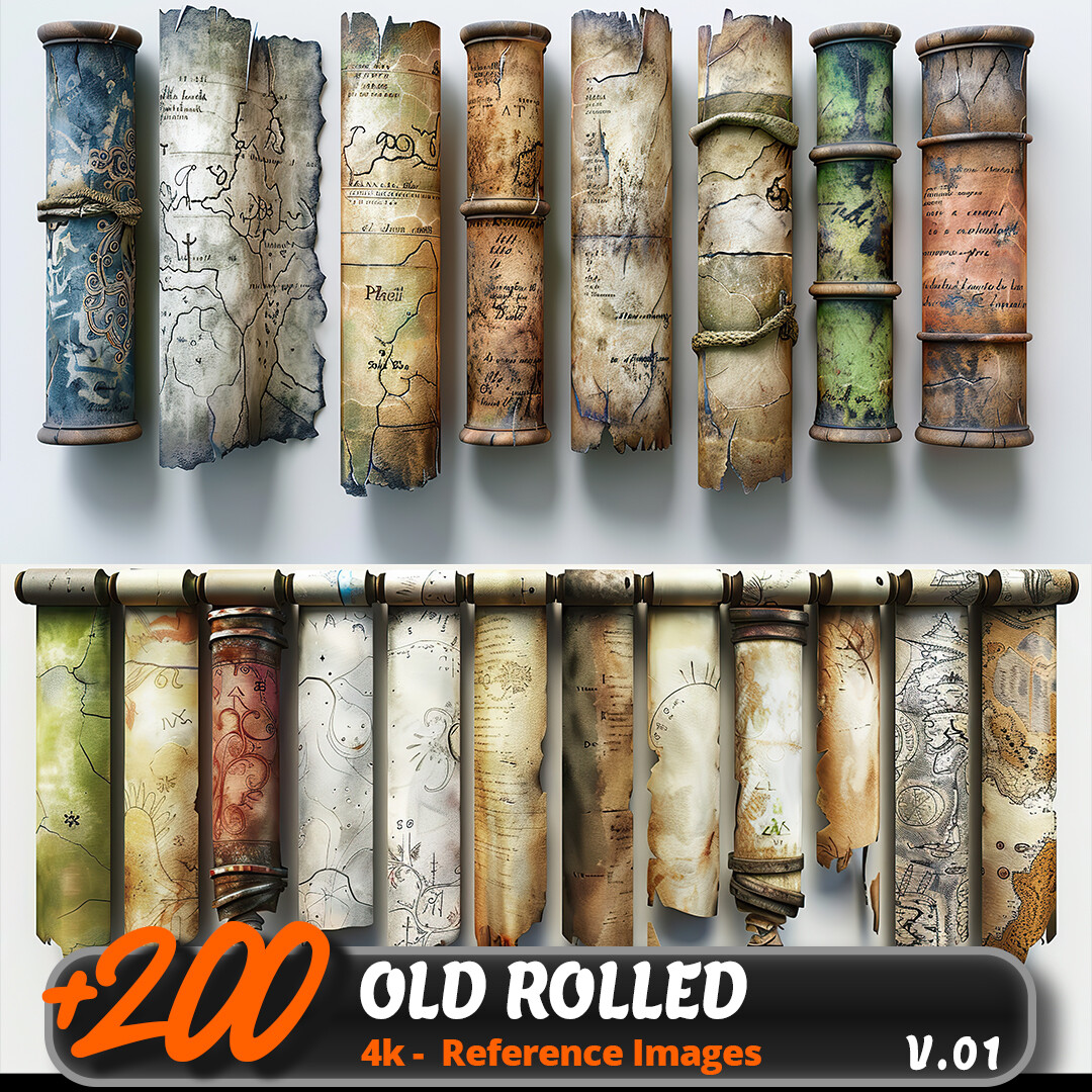 ArtStation - OLD ROLLED VOL. 01/ 4K/ Reference Image