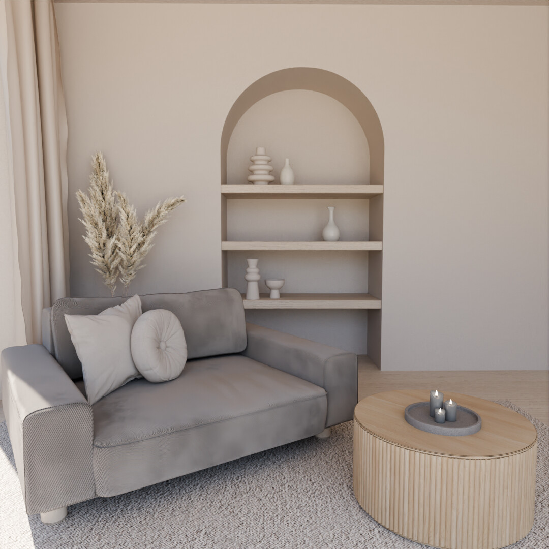 ArtStation - Cozy lounge area design