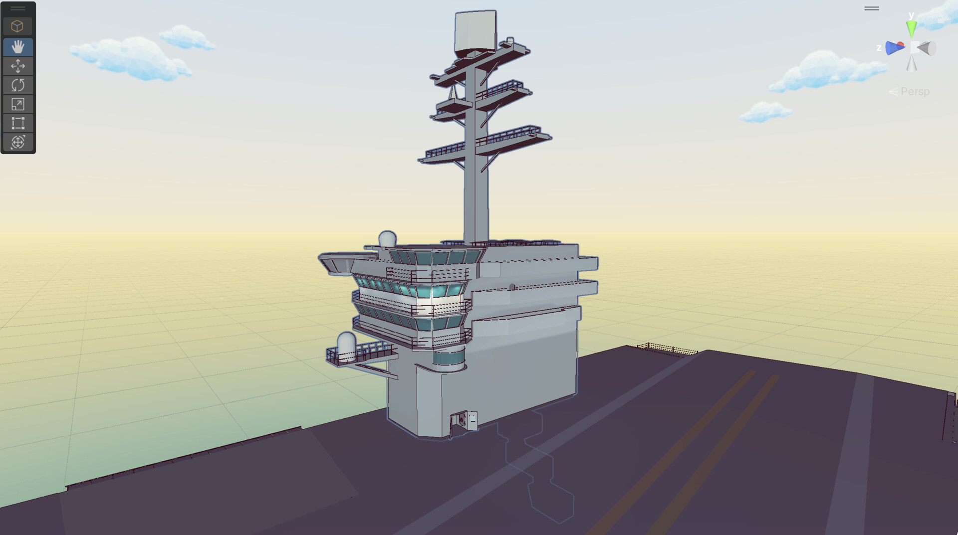 ArtStation - Low Poly Air Control Tower