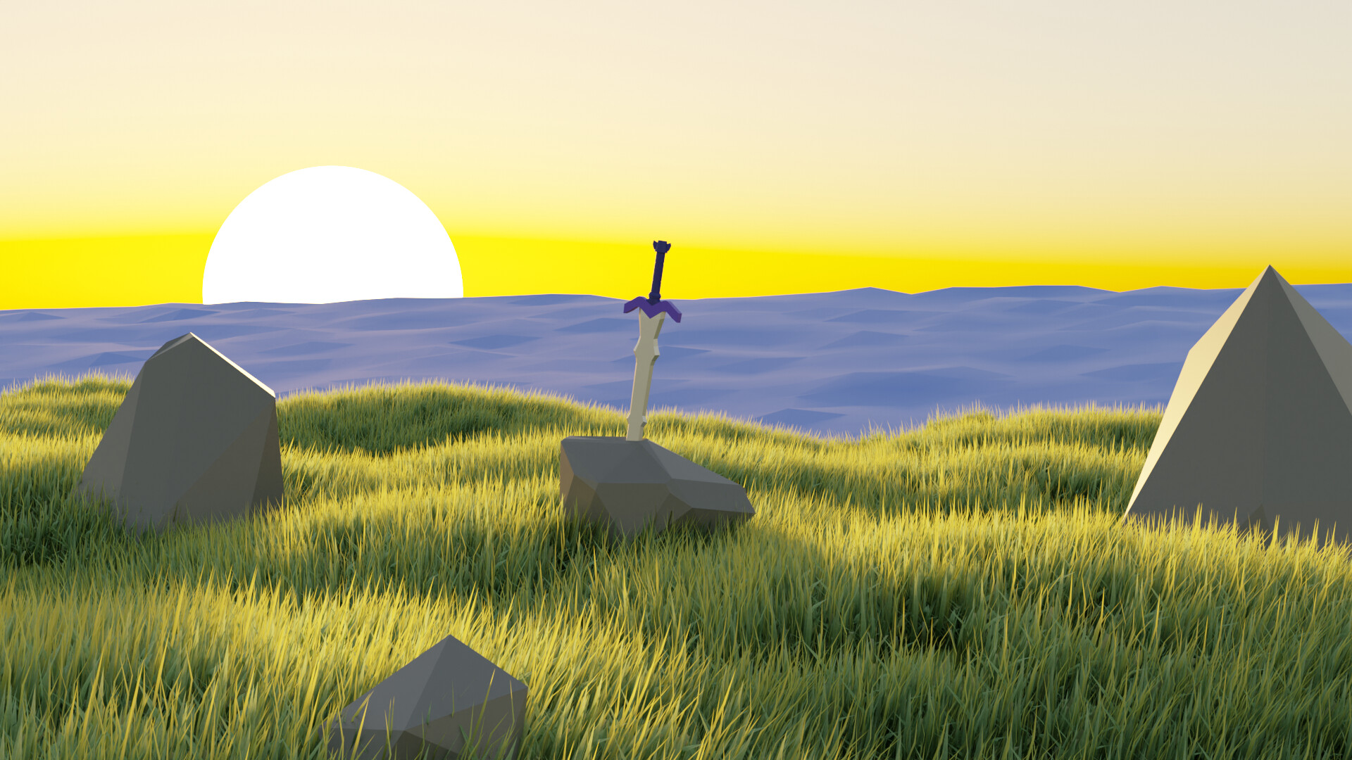 ArtStation - Sword By Meadow