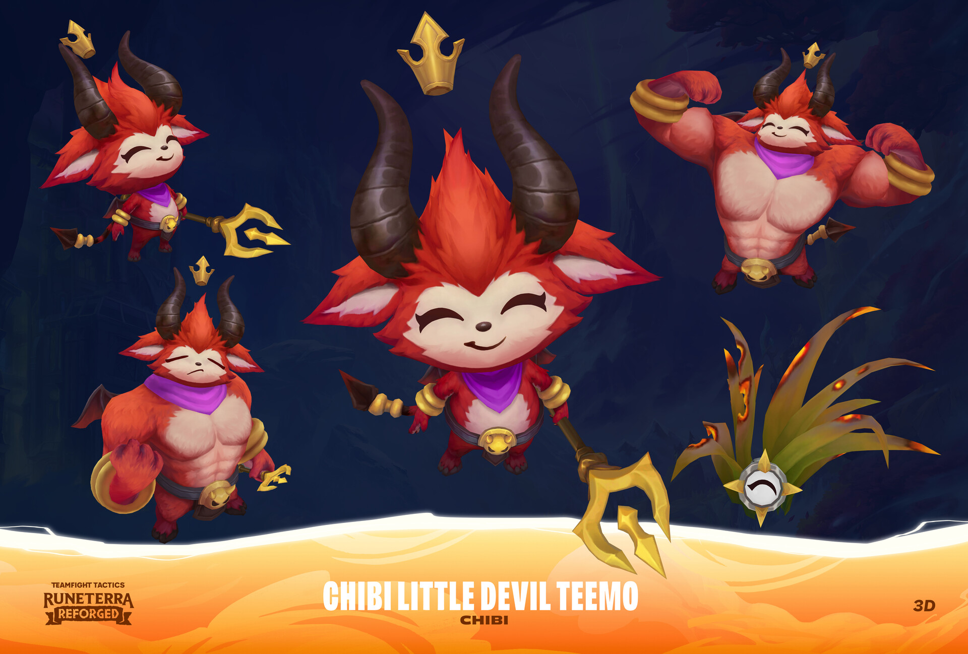 Kudos Productions - Teamfight Tactics | Set9 Runeterra Reforged | Chibi Little Devil Teemo ...