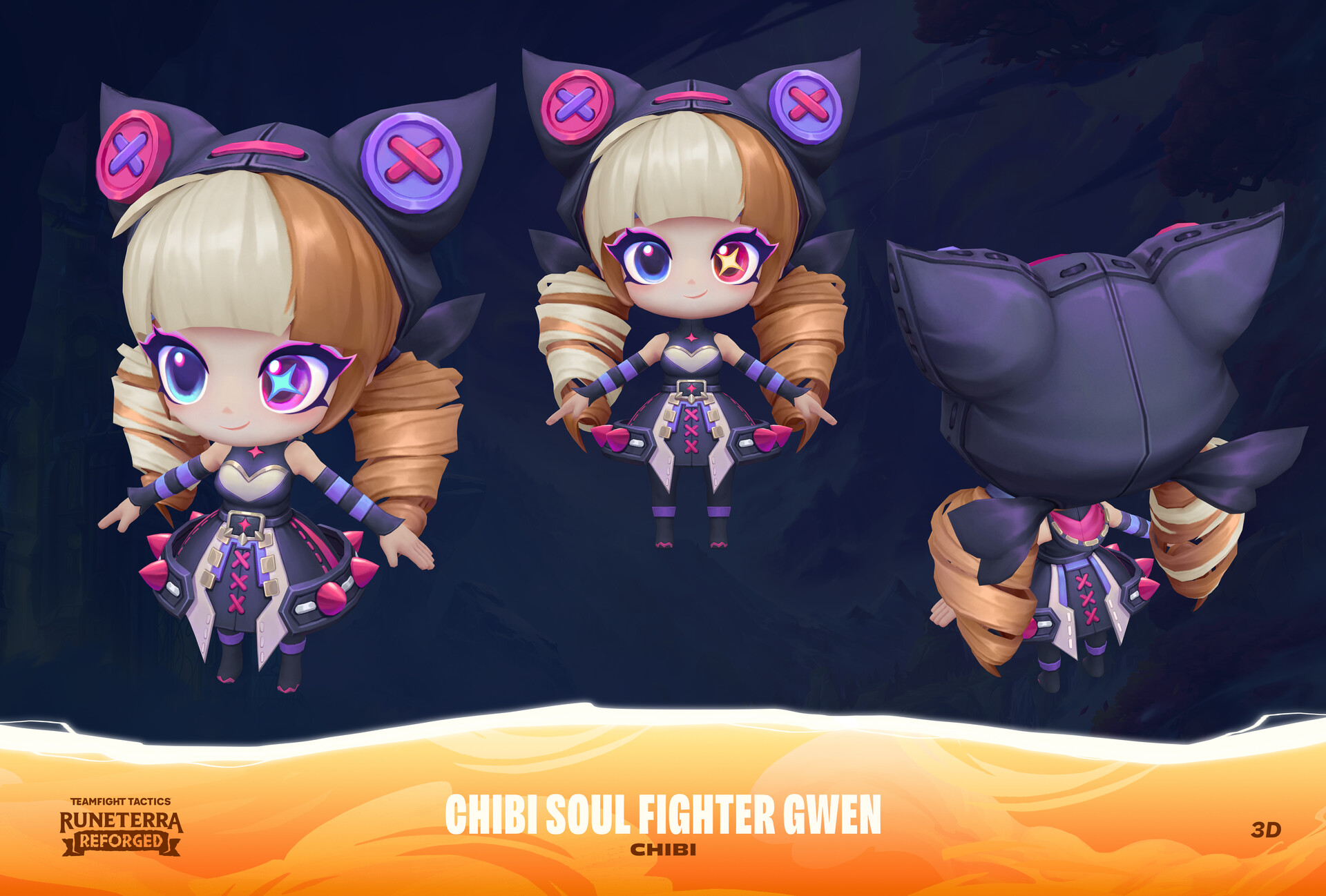 Kudos Productions - Teamfight Tactics | Set9 Runeterra Reforged | Chibi Soul Fighter Gwen & Finisher