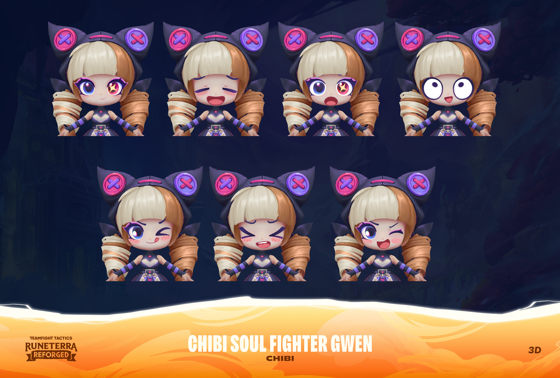 Kudos Productions - Teamfight Tactics | Set9 Runeterra Reforged | Chibi Soul Fighter Gwen & Finisher