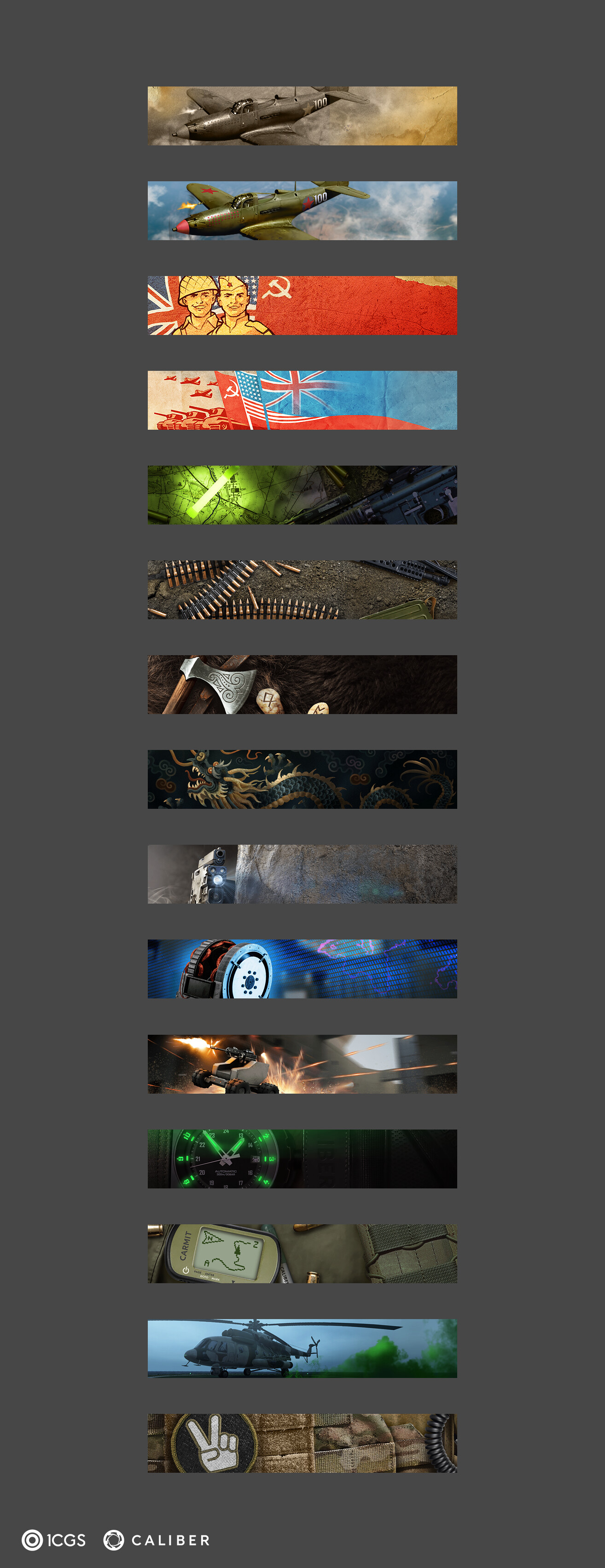 ArtStation - userbars for game CALIBER 3