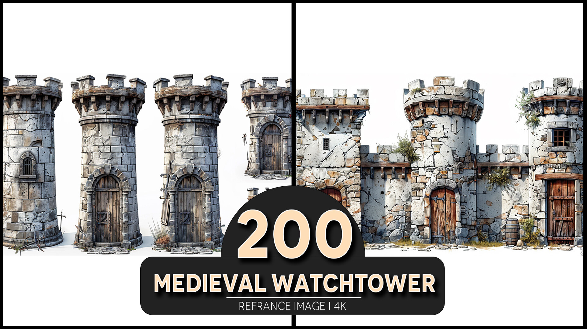 Pixel Ref - Medieval Watchtower 4K Reference/Concept Images