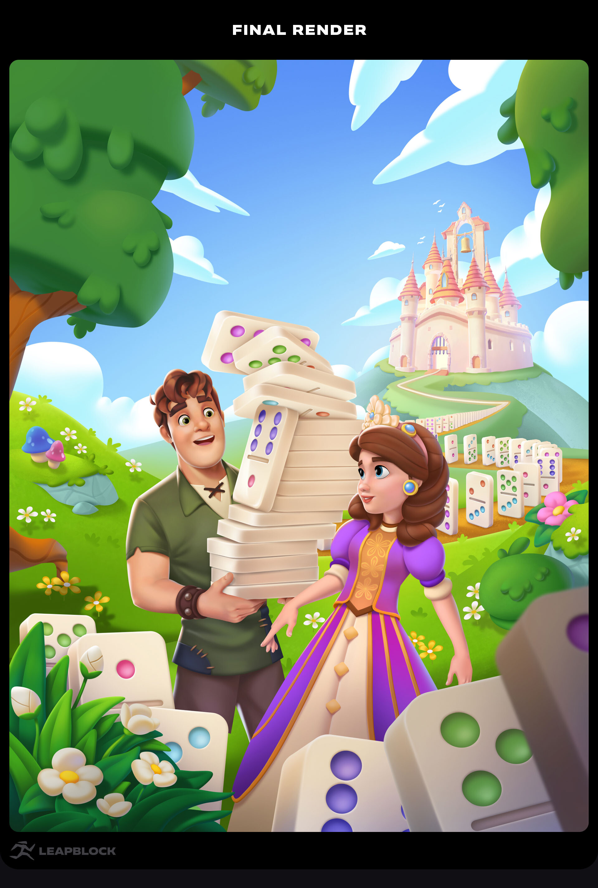 LeapBlock - Domino Adventure - Splash Screen Art