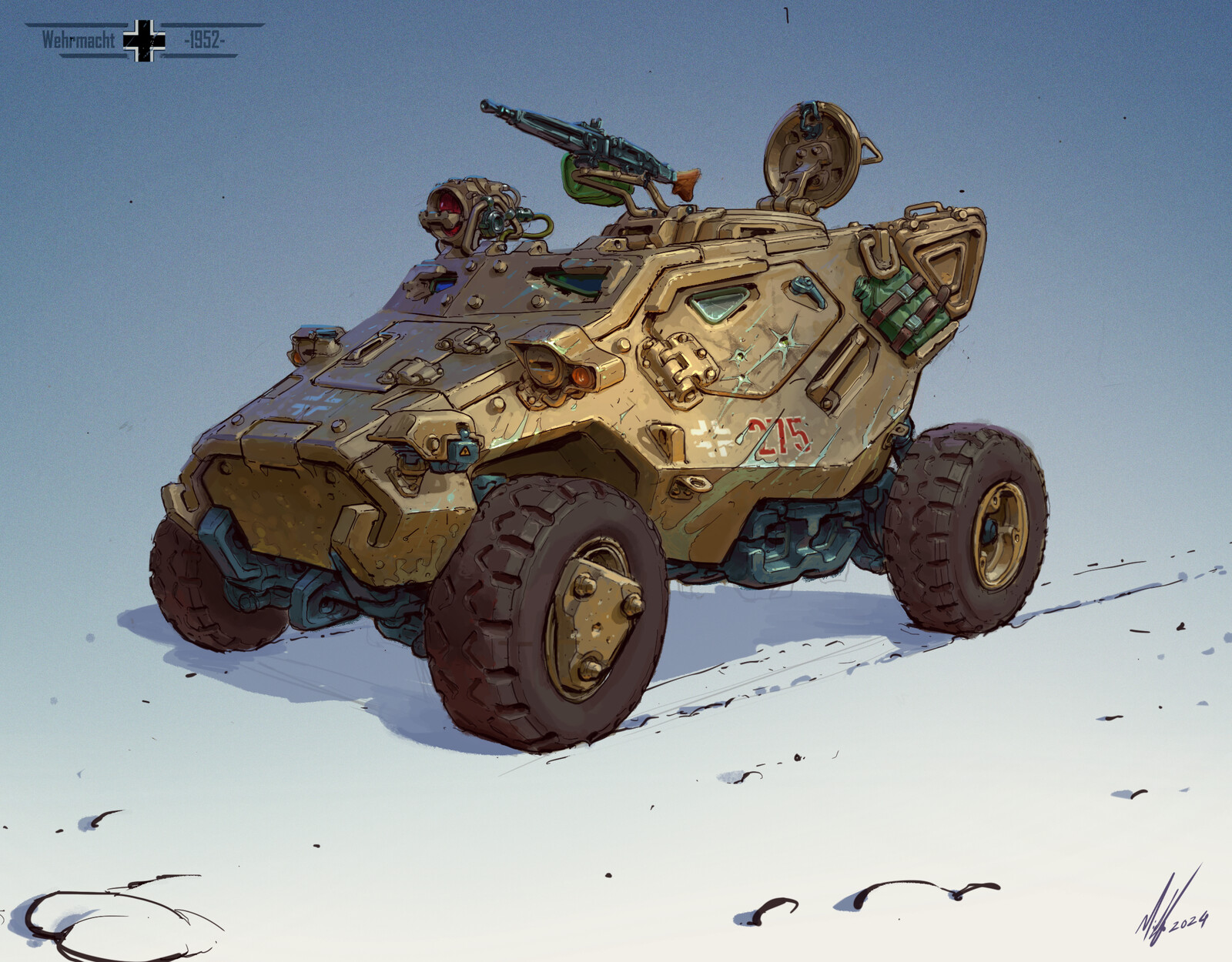 Michal Kus - Project 1952: Armored Car Design sketch