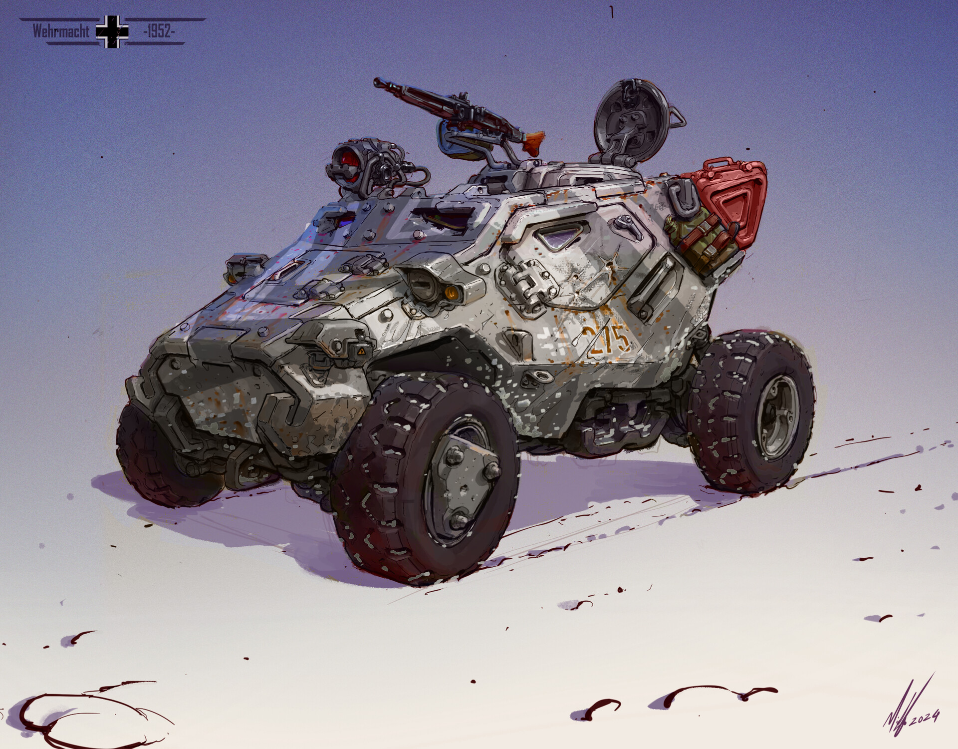 ArtStation - Project 1952: Armored Car Design sketch