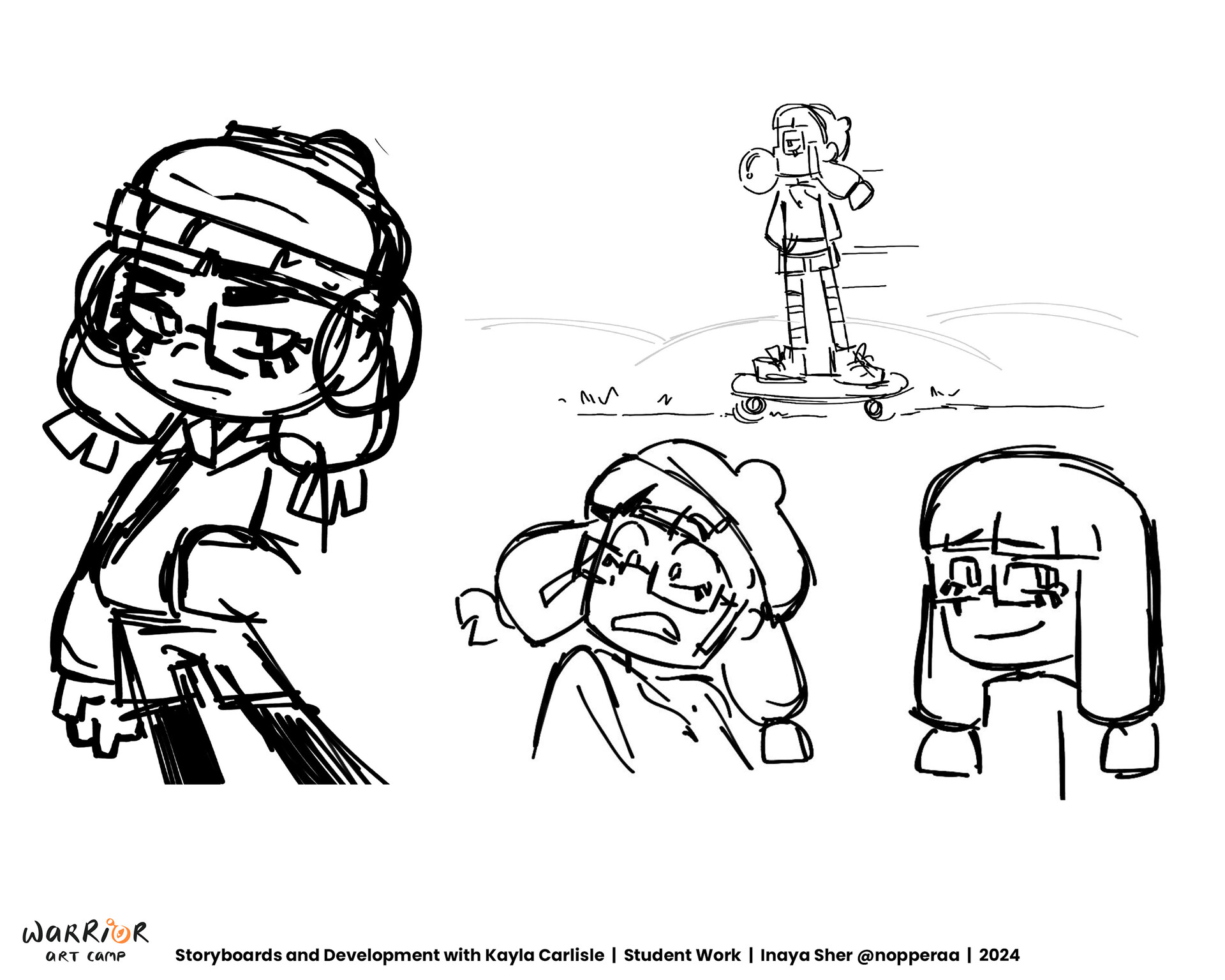 Warrior Art Camp - Inaya Sher | Storyboards and Development with Kayla ...