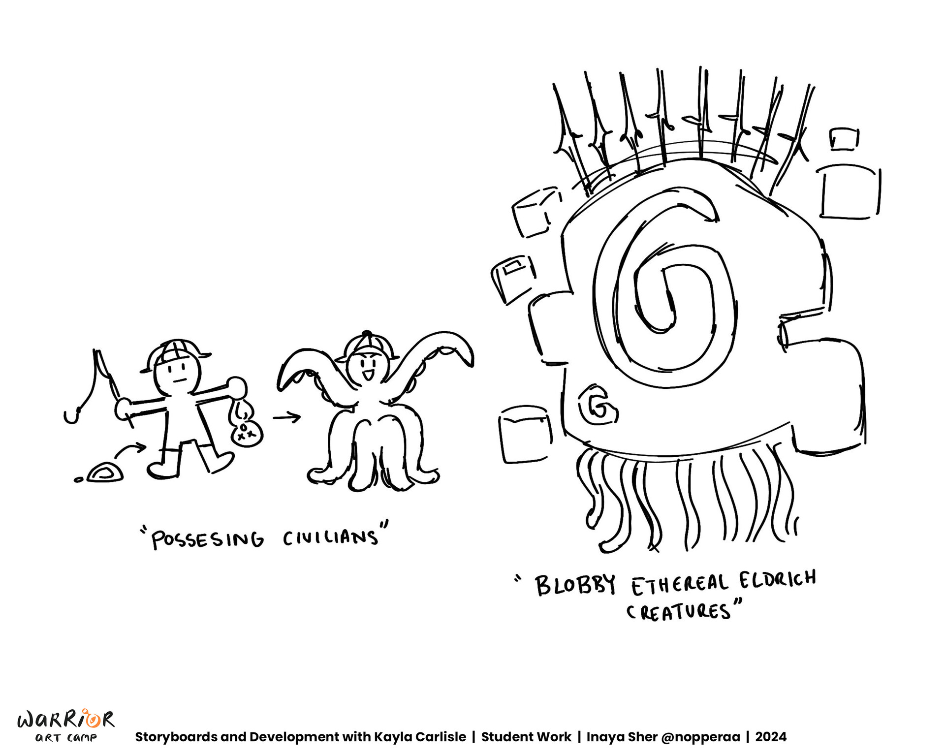 Warrior Art Camp - Inaya Sher | Storyboards and Development with Kayla ...