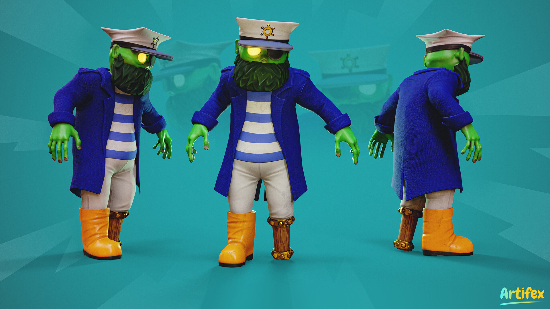 ArtStation - Sea Captain Zombie Character