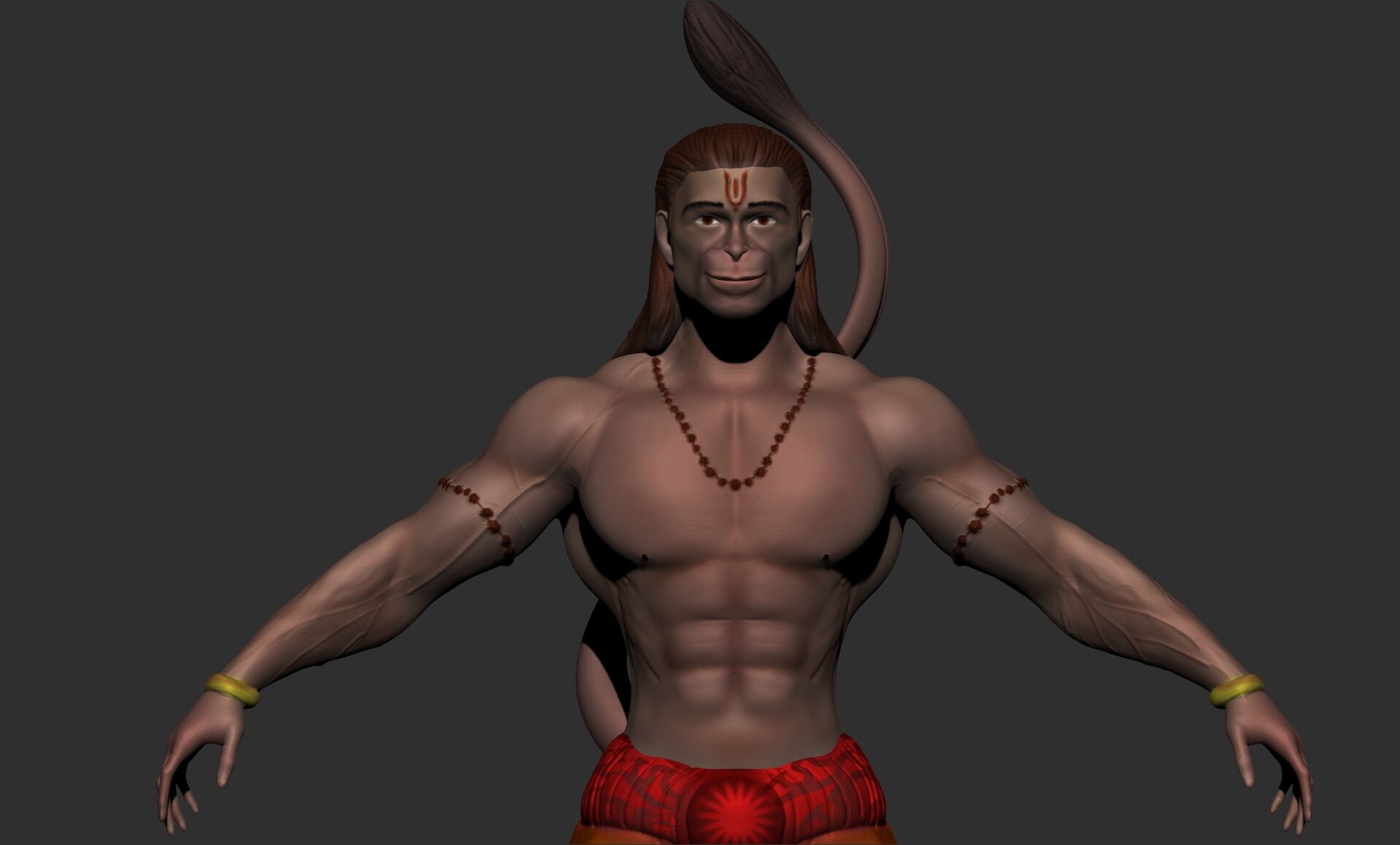 ArtStation - Indian god hanuman model
