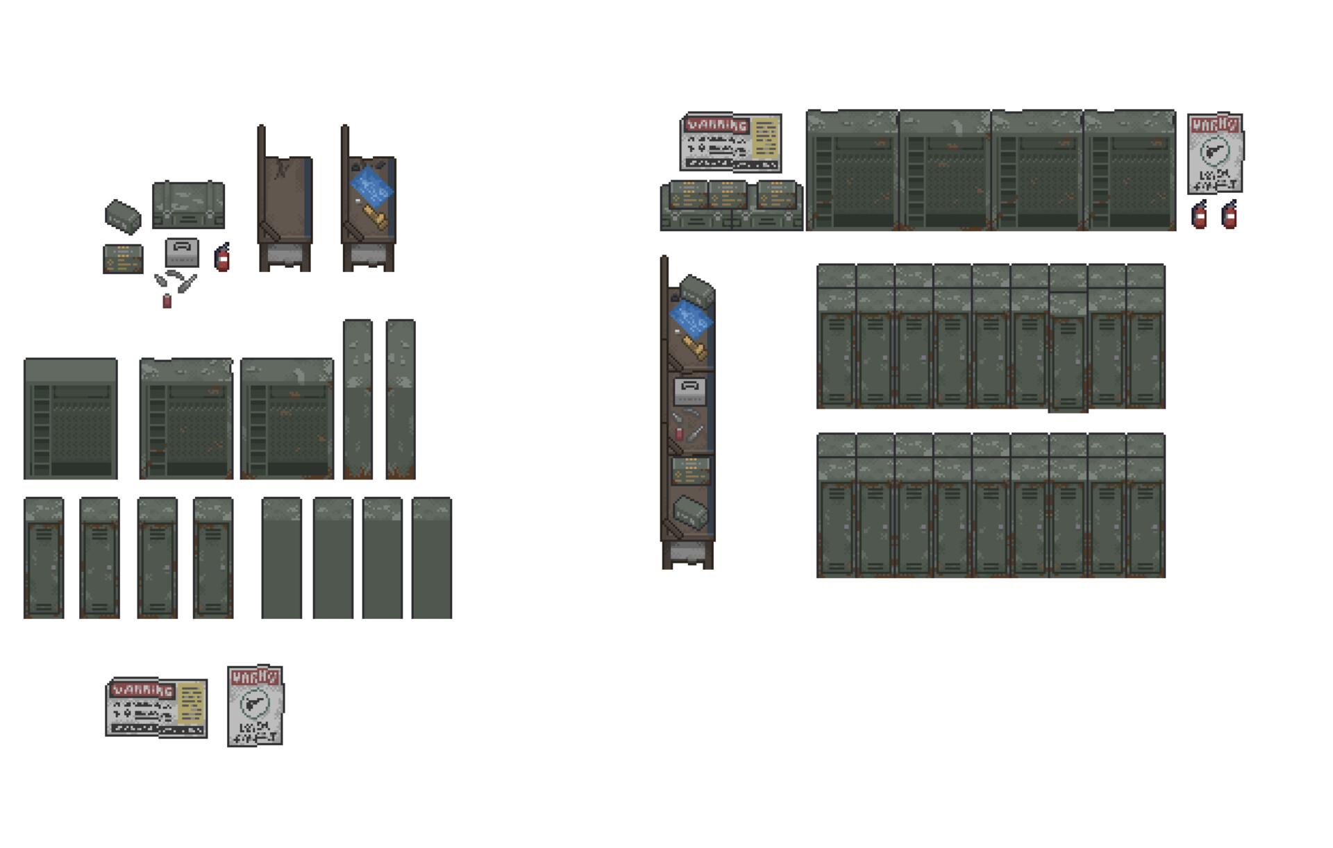 ArtStation - Military Base (Post-Apocalypse) Pixel Art Game Asset