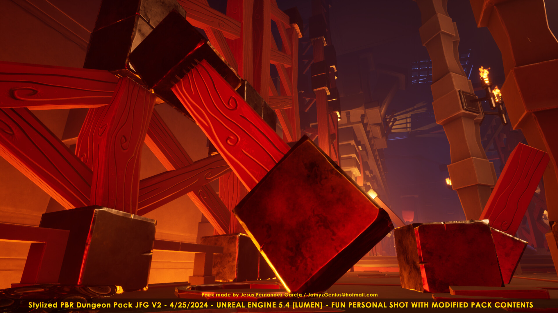 ArtStation - Stylized Wooden Posts + Metal Fence PBR JFG