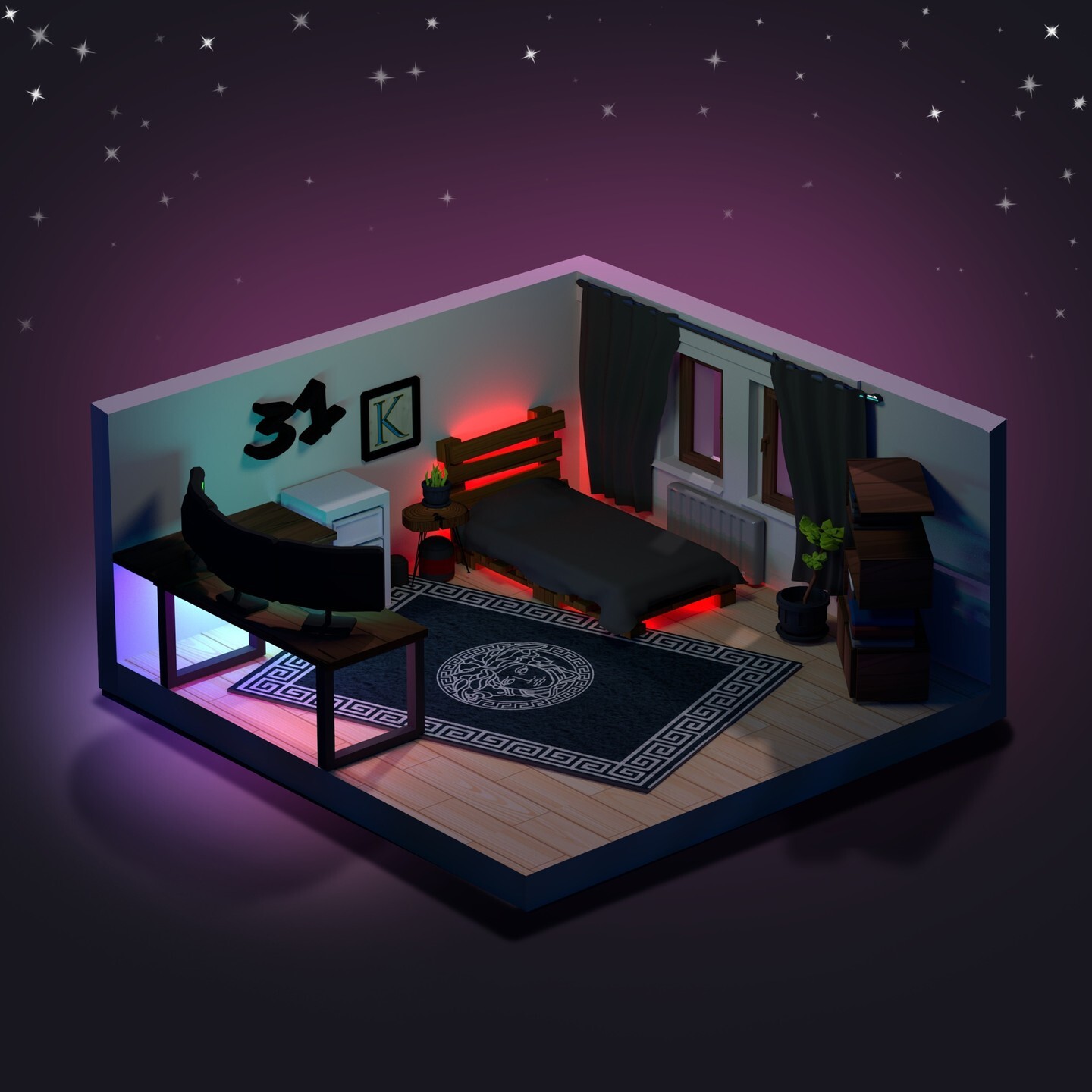 ArtStation - 3D room model (2021)