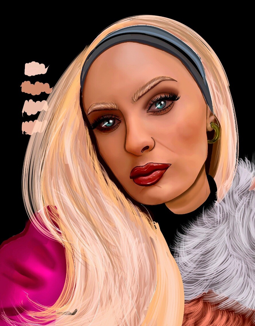 ArtStation - The illustration of the Samra model.