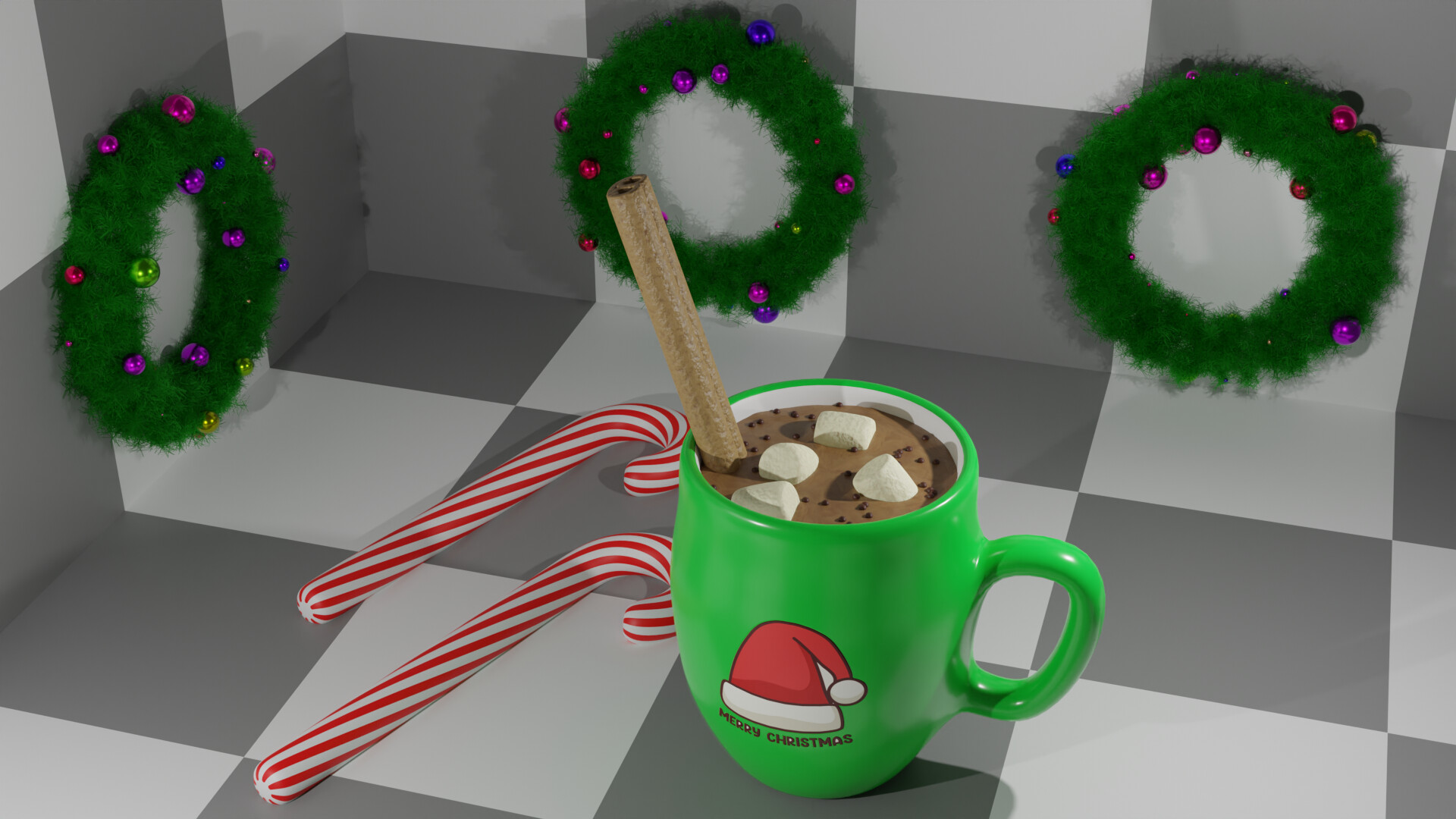 ArtStation - Procedurally Generated Cocoa & Wreaths