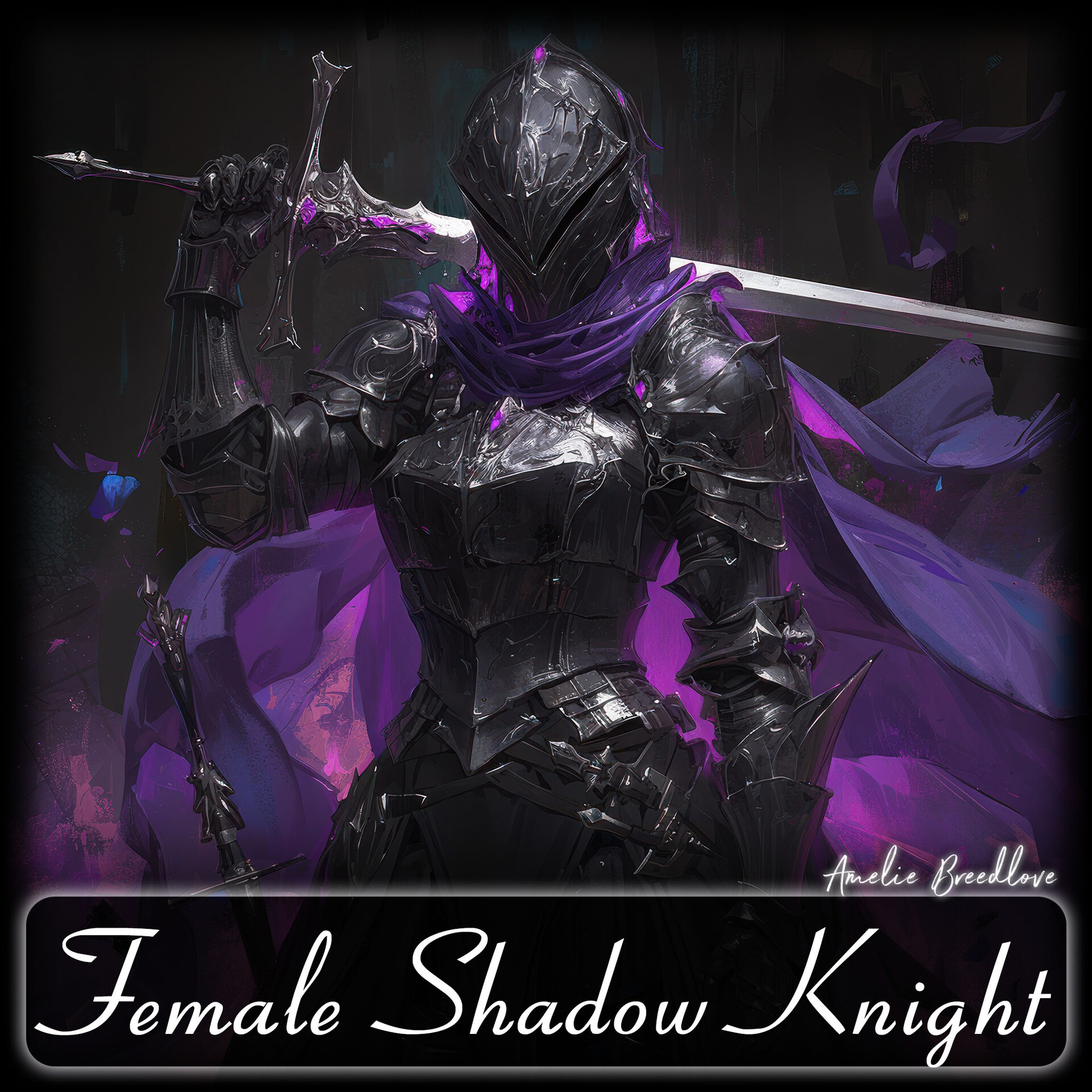 ArtStation - 400 Female Shadow Knight Reference Pack | 4K | v.20