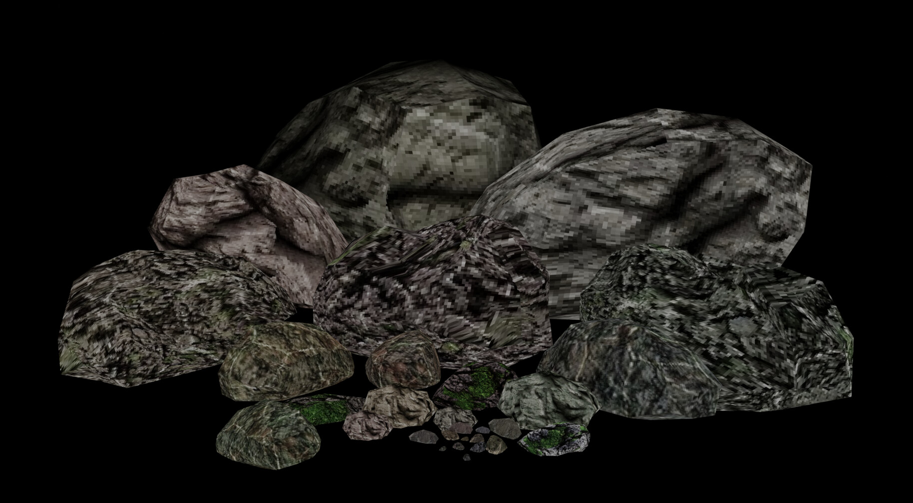 ArtStation - Low Poly Foliage - Rocks