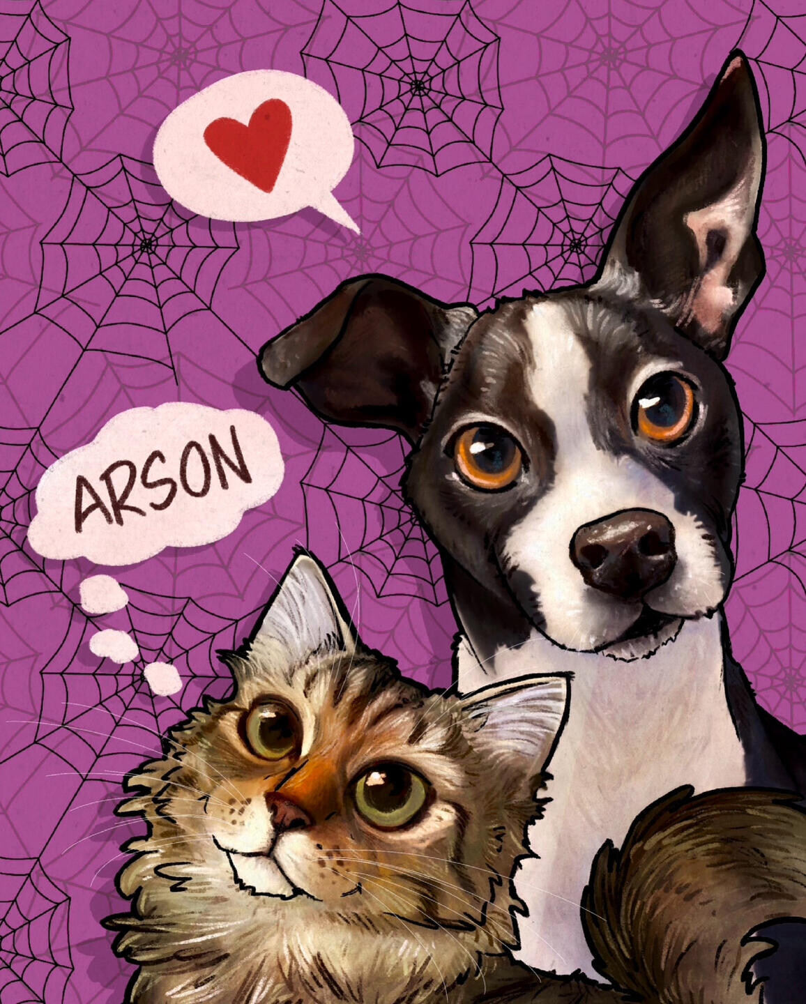 ArtStation - Pet Portrait- Macaroni and Meatball