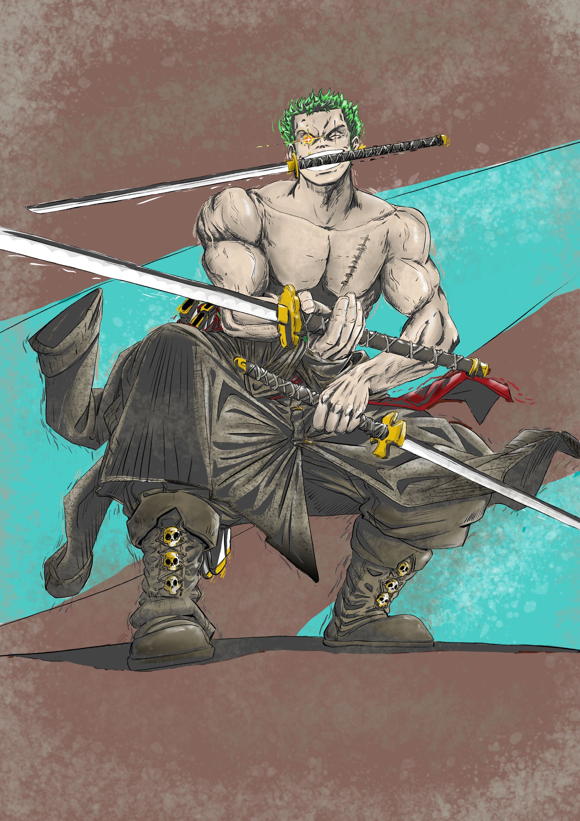 Artstation Zoro One Piece Fan Art