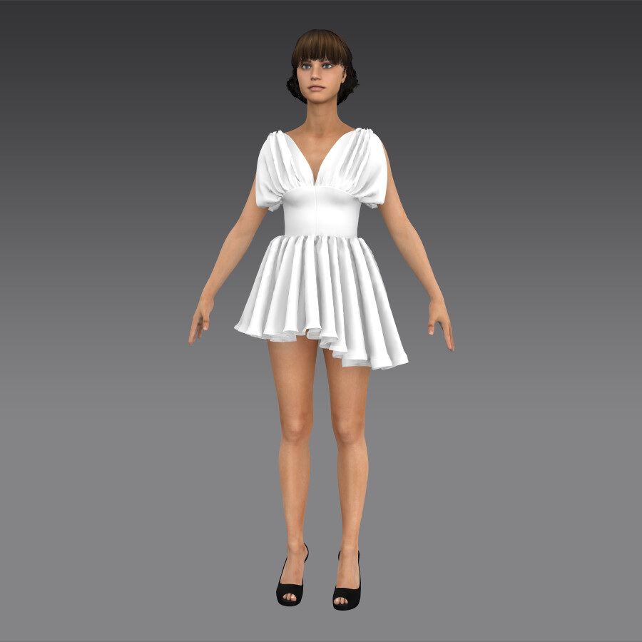 ArtStation - Short Draped Dress