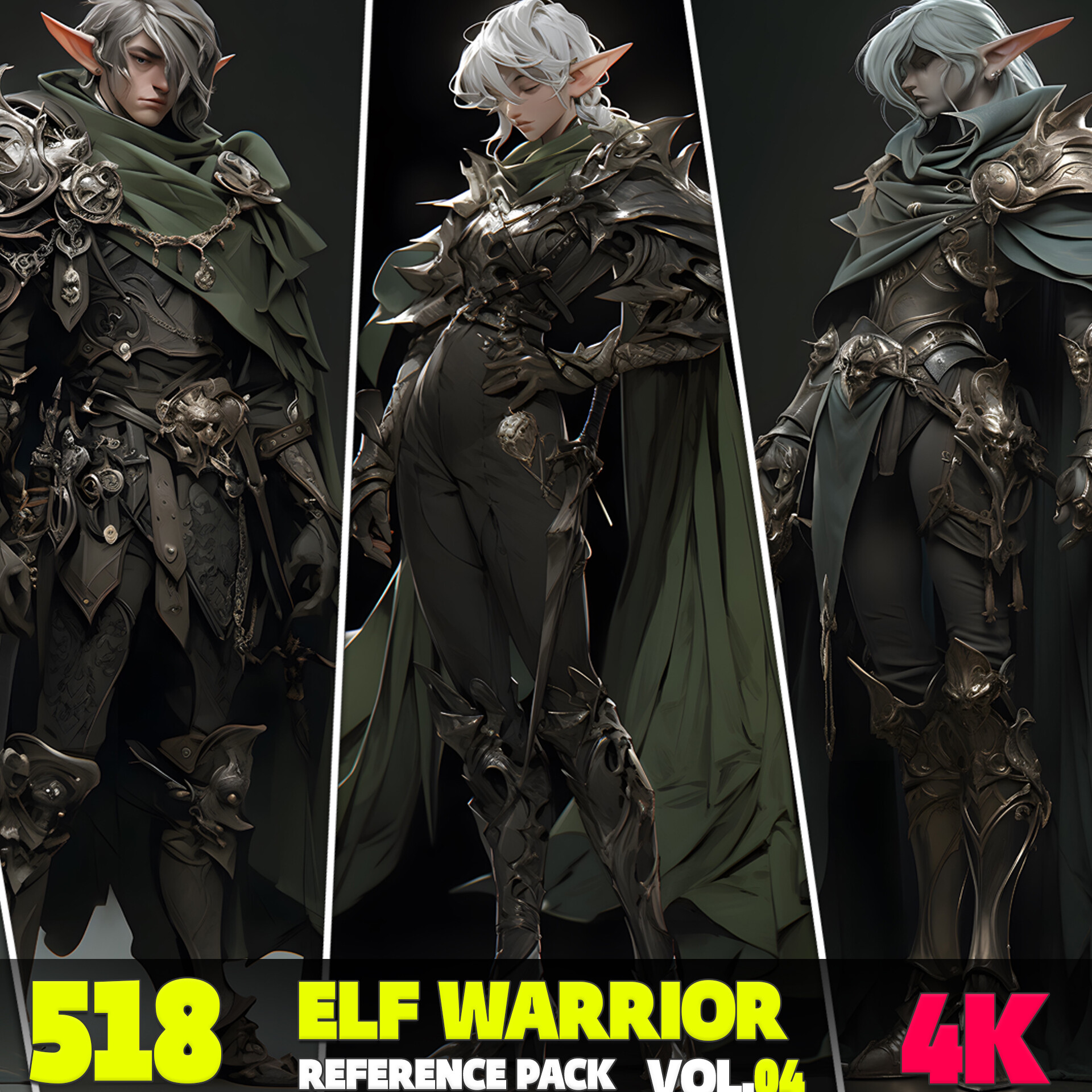 ArtStation - 518 4K Elf Warrior Reference Pack Vol.04