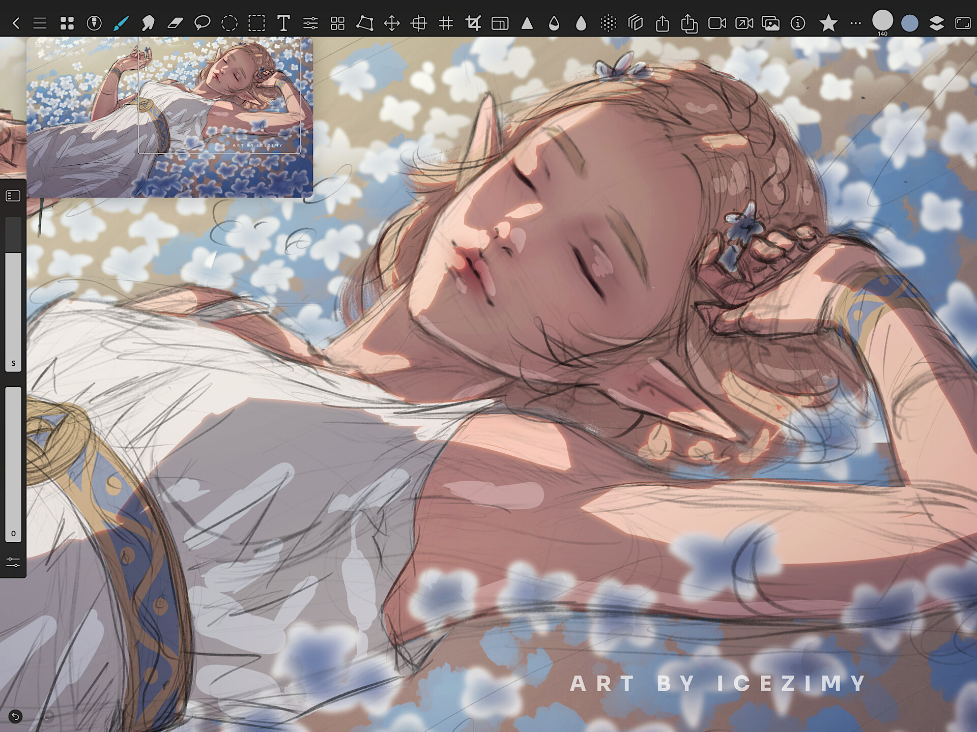 Icezimy - Princess Zelda - Flower Field