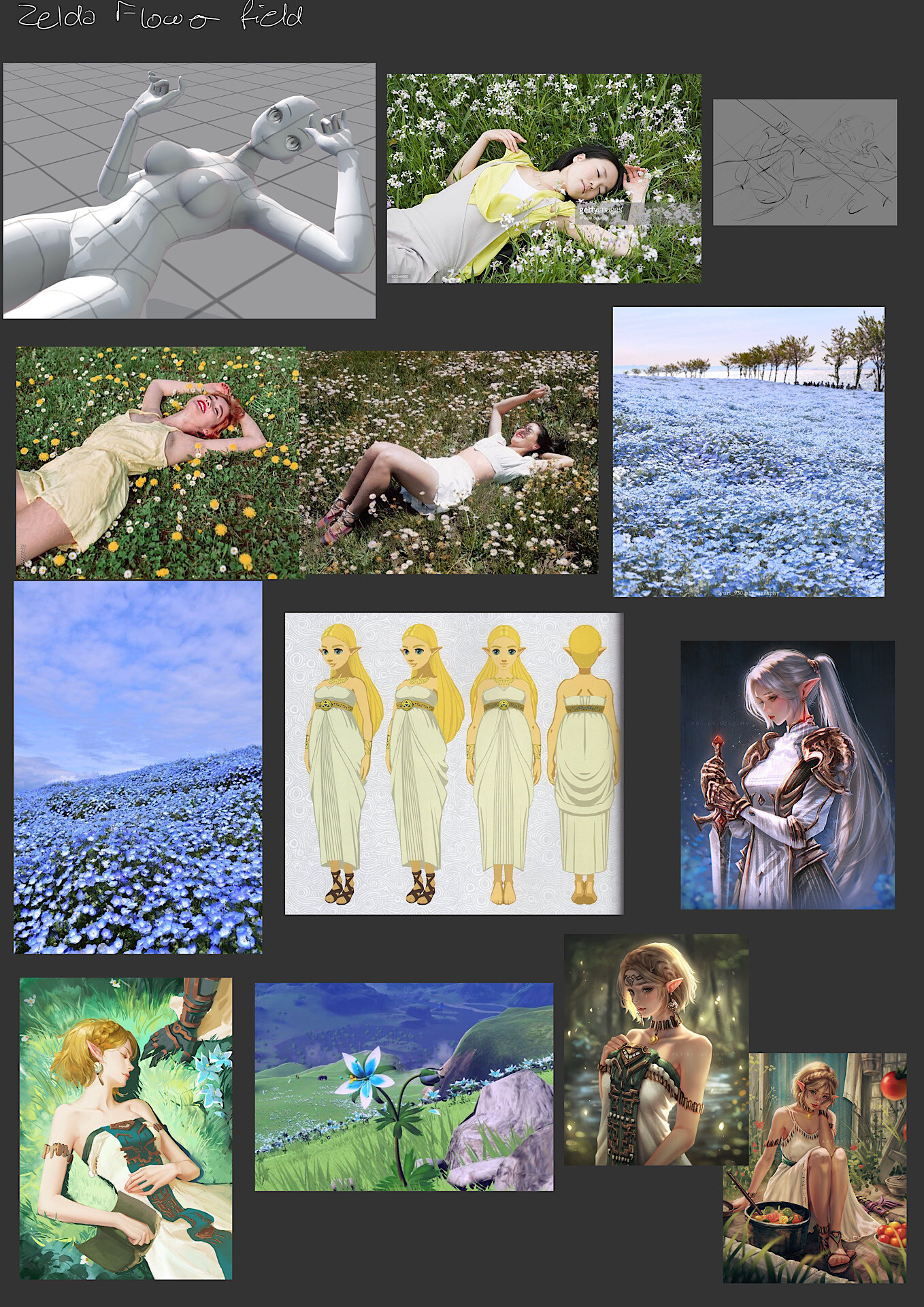 Icezimy - Princess Zelda - Flower Field