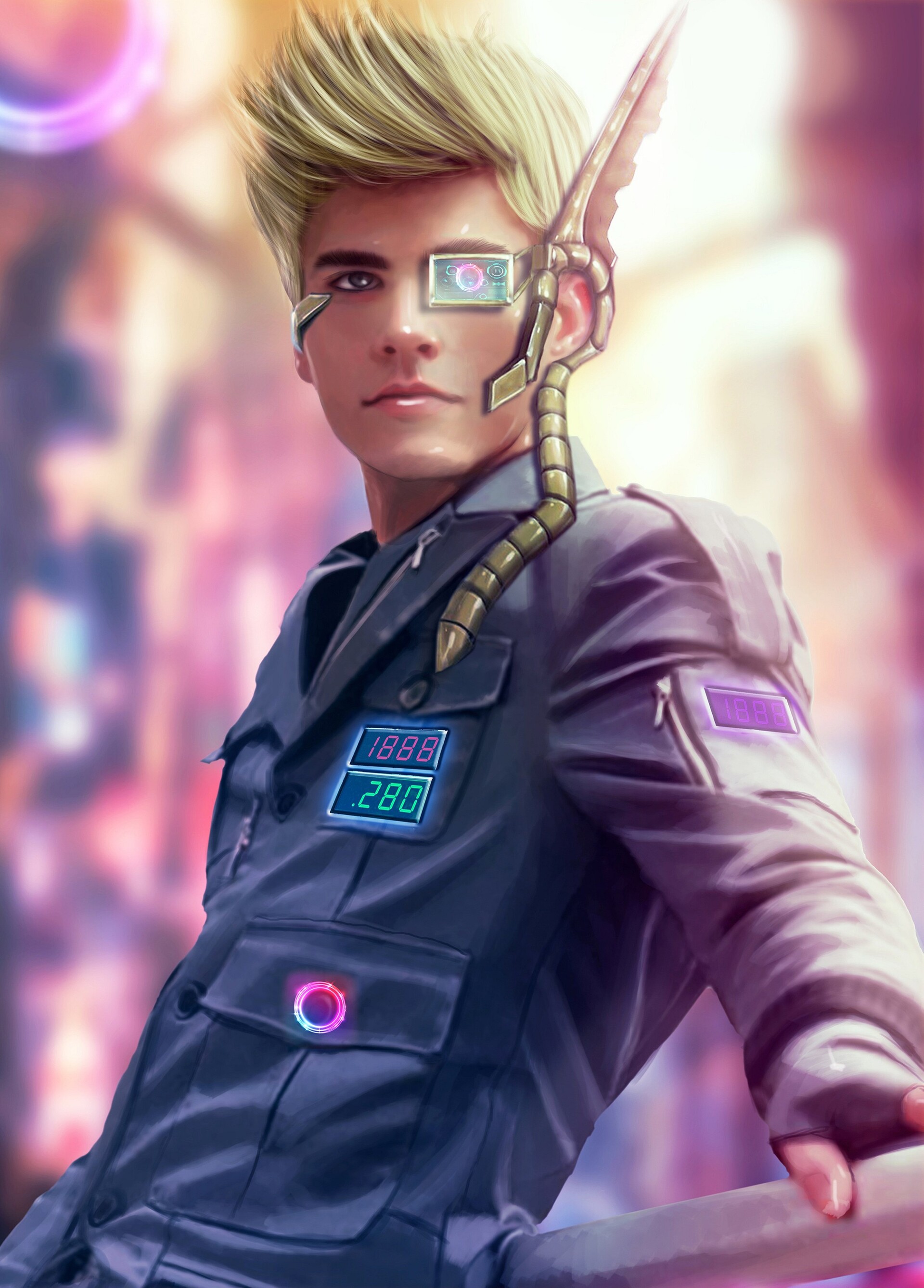 ArtStation - Blonde Cyber Dude