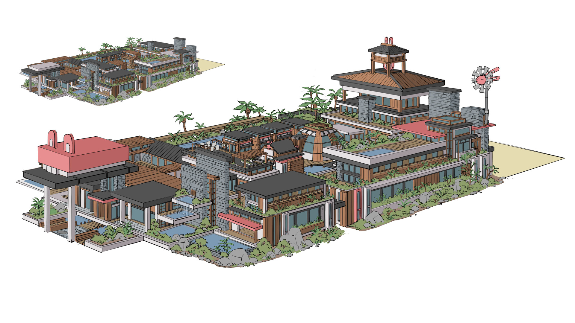 ArtStation - Resort Project - Resort Design