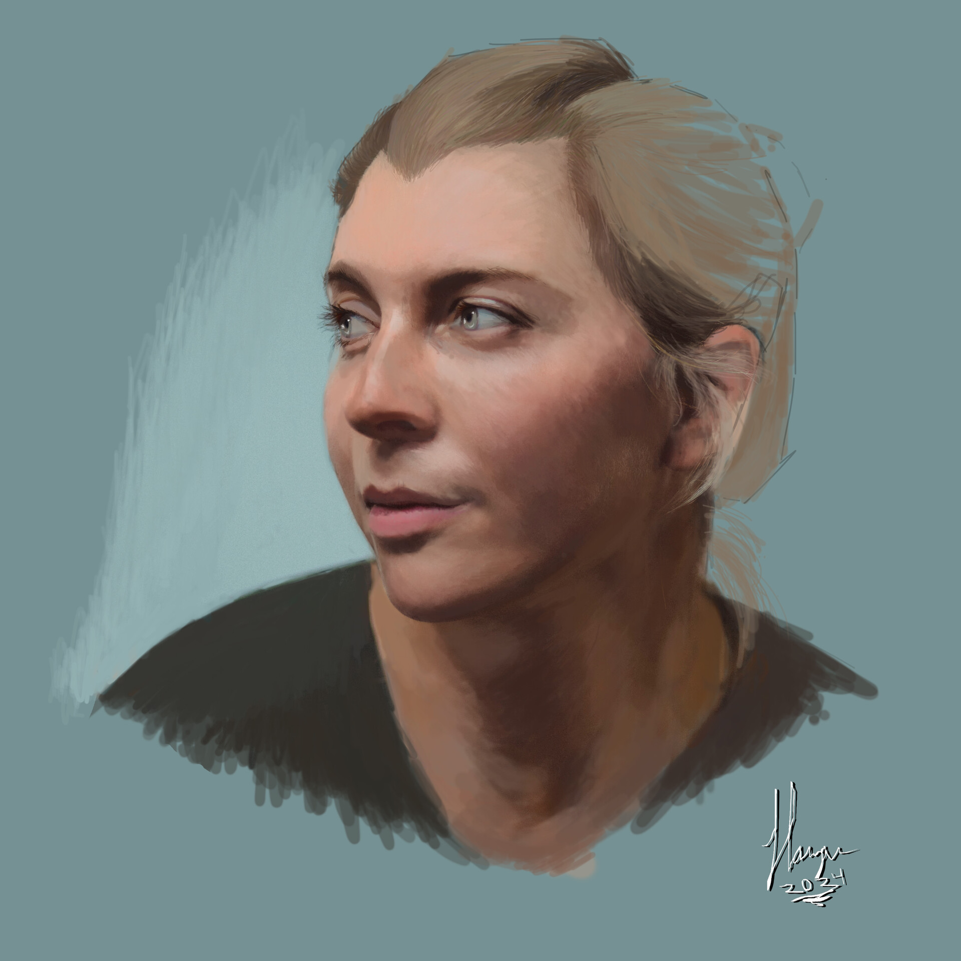 ArtStation - I already finished the portrait of Kate Kennedy!