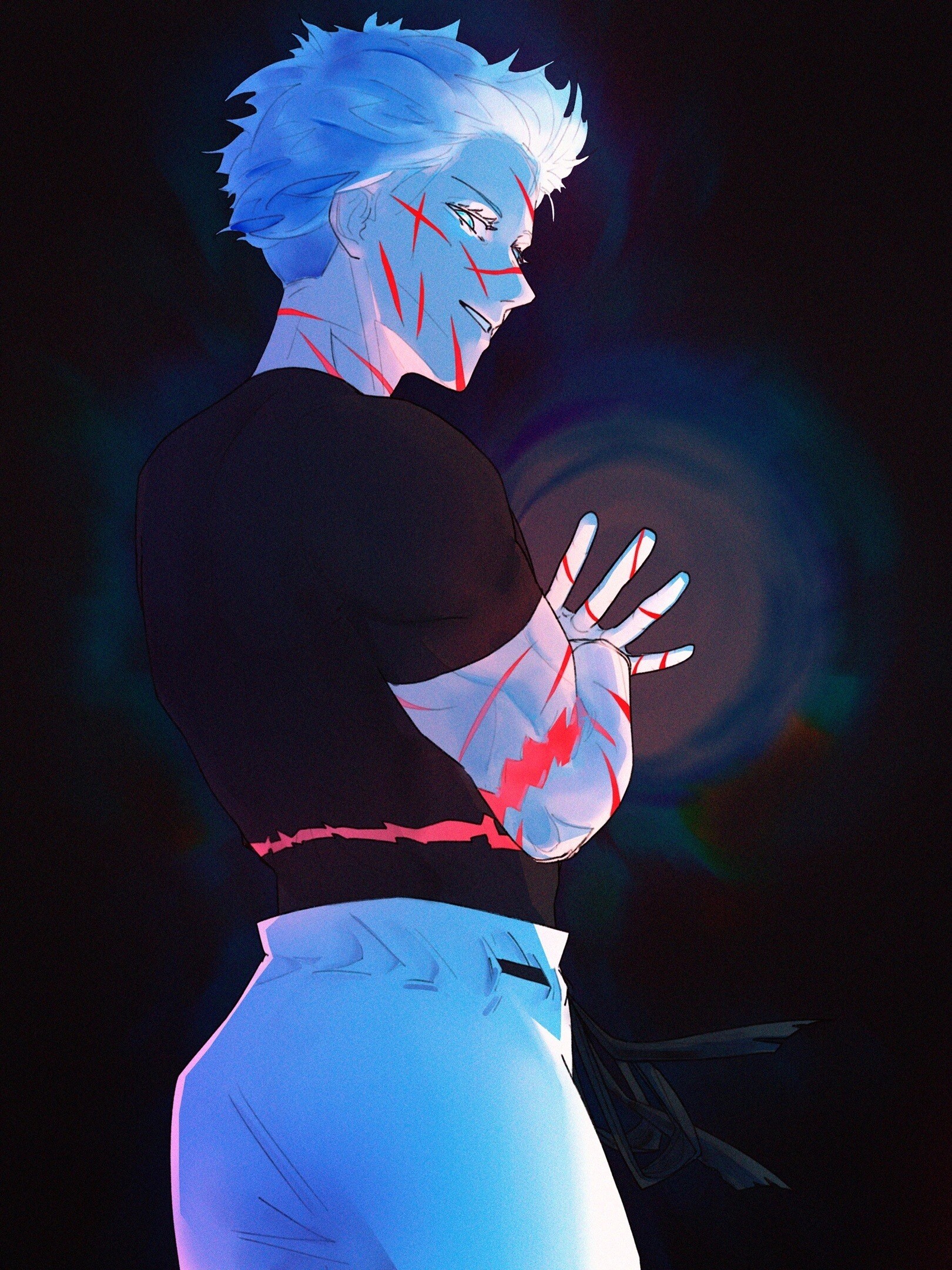 ArtStation - All-Dark Satoru Gojo: Blue