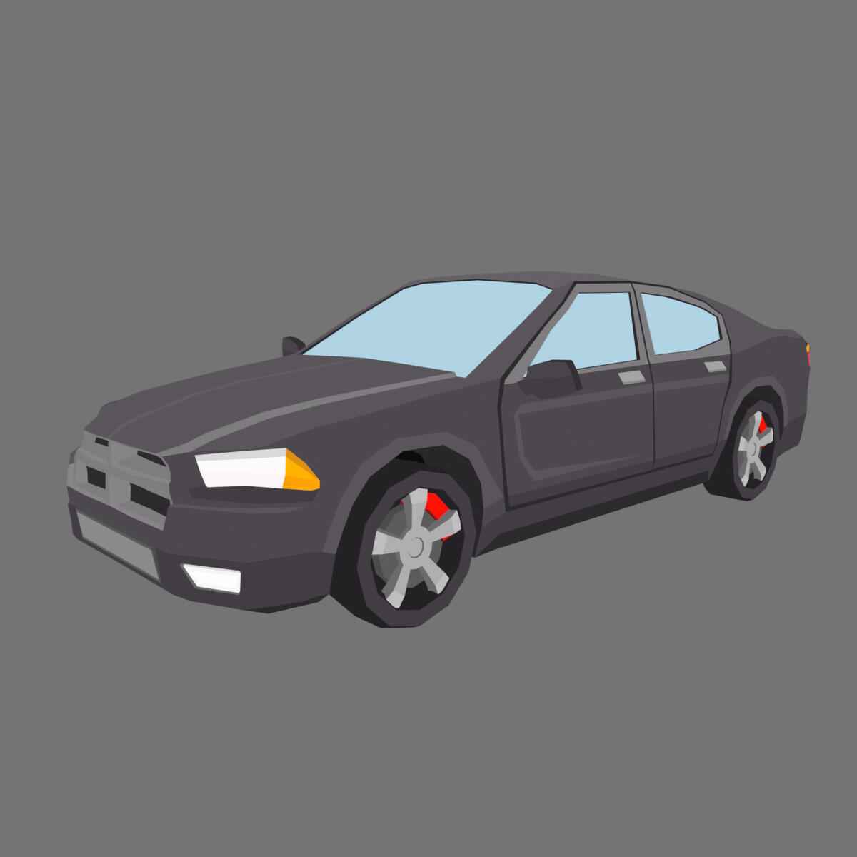 ArtStation - Dodge Charger low poly game