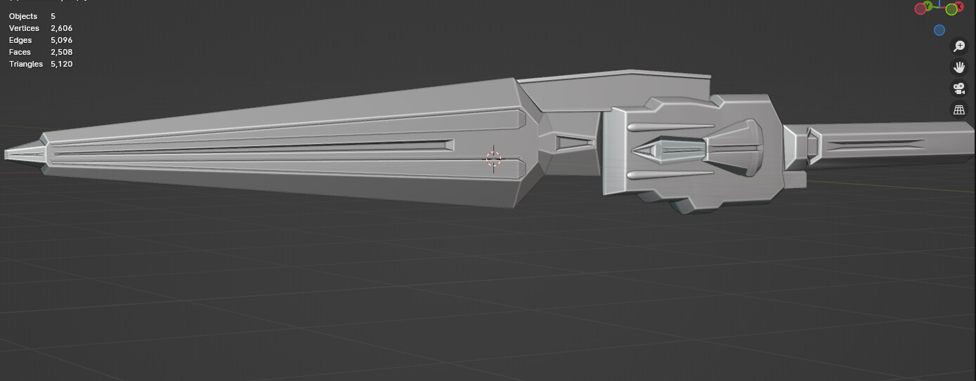 ArtStation - Mecha sword for a game highpoly and low poly versions