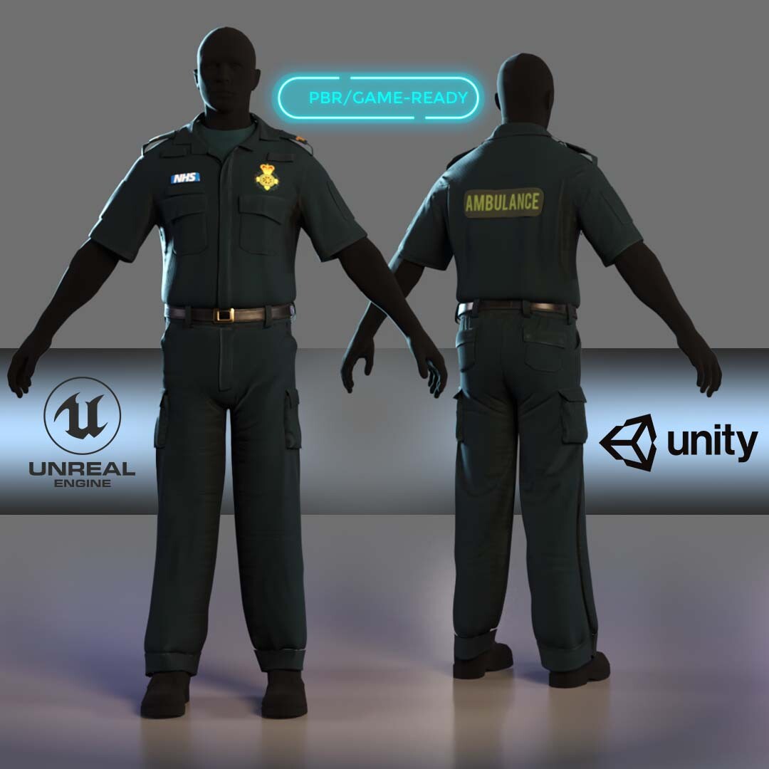 ArtStation - London Ambulance Service uniform Outfit / for GTA FiveM ...
