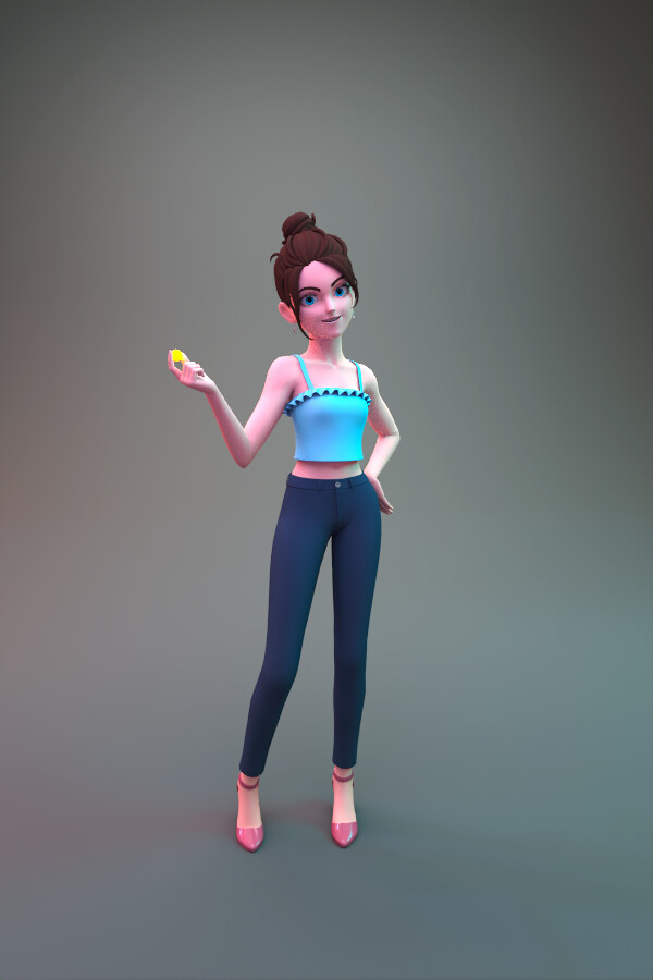 ArtStation - 3d Girl Character pose