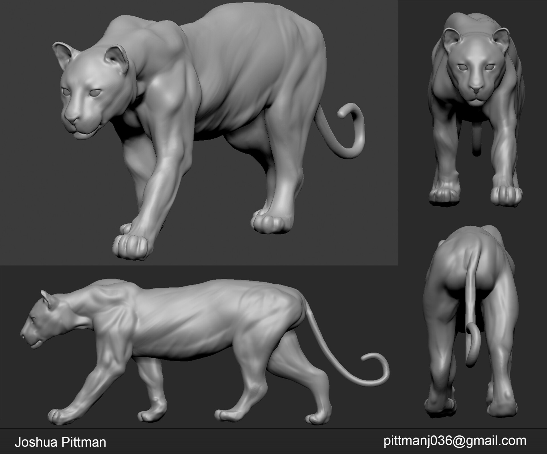 ArtStation - Leopard Sculpt