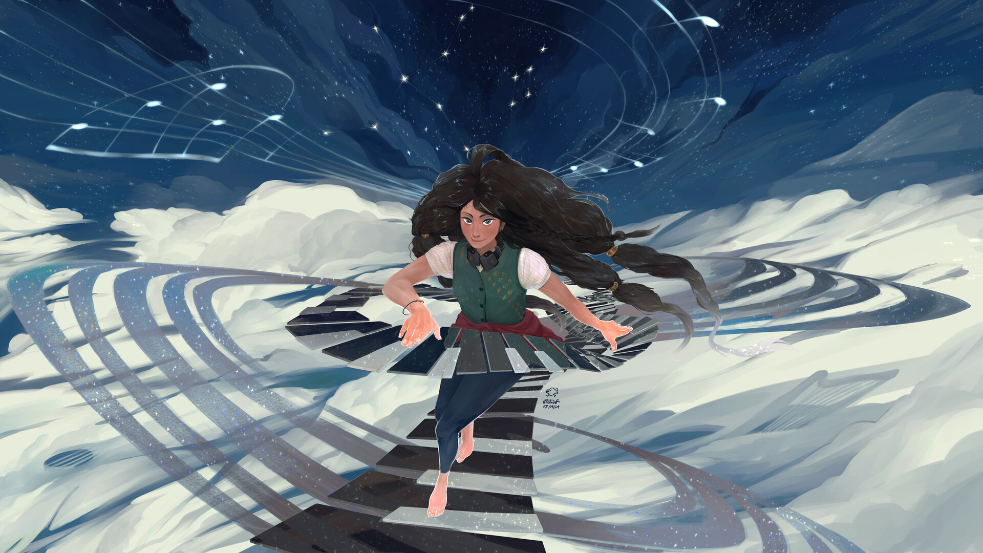 ArtStation - Lyre and Swan (CSP39 Music Entry Piece)