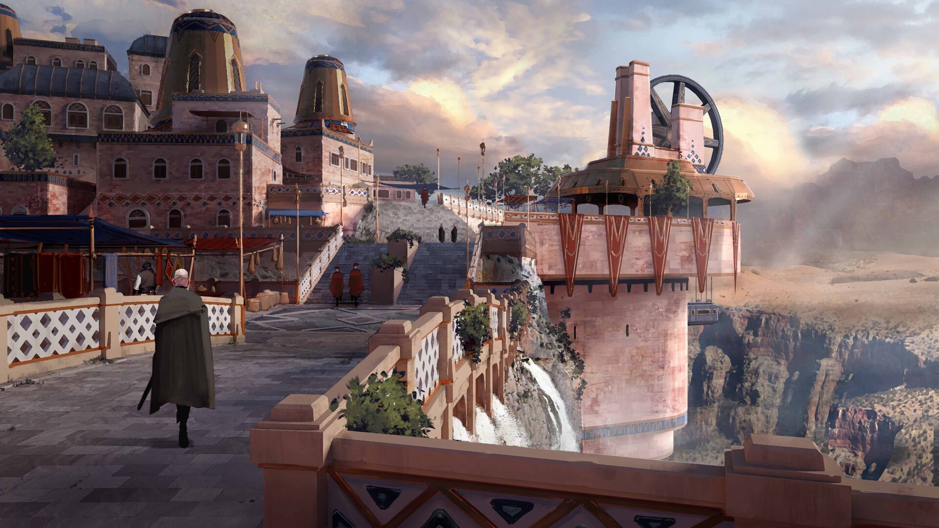 ArtStation - Fantasy Research City - Outlook Station