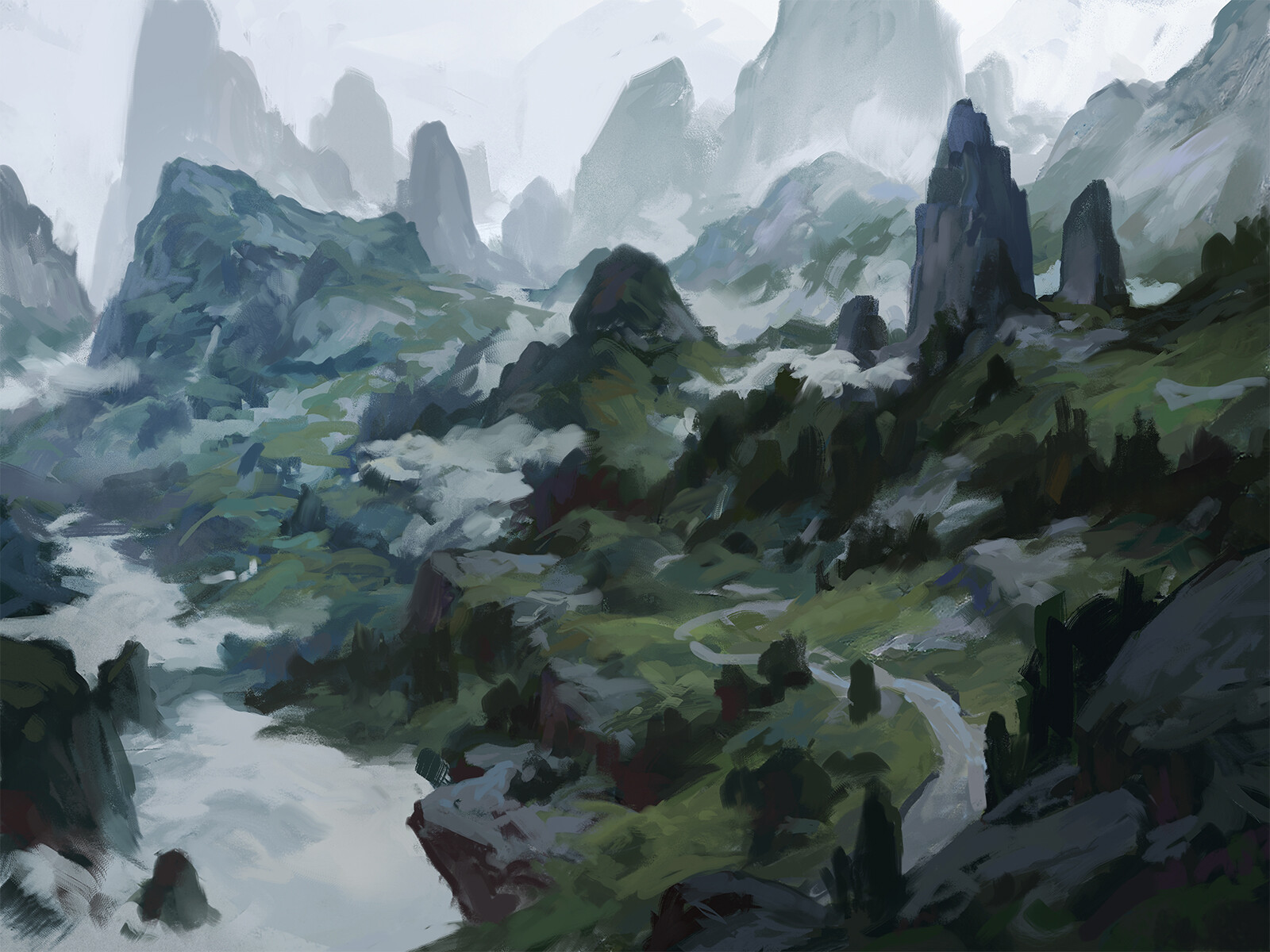 ArtStation - Misty Valley