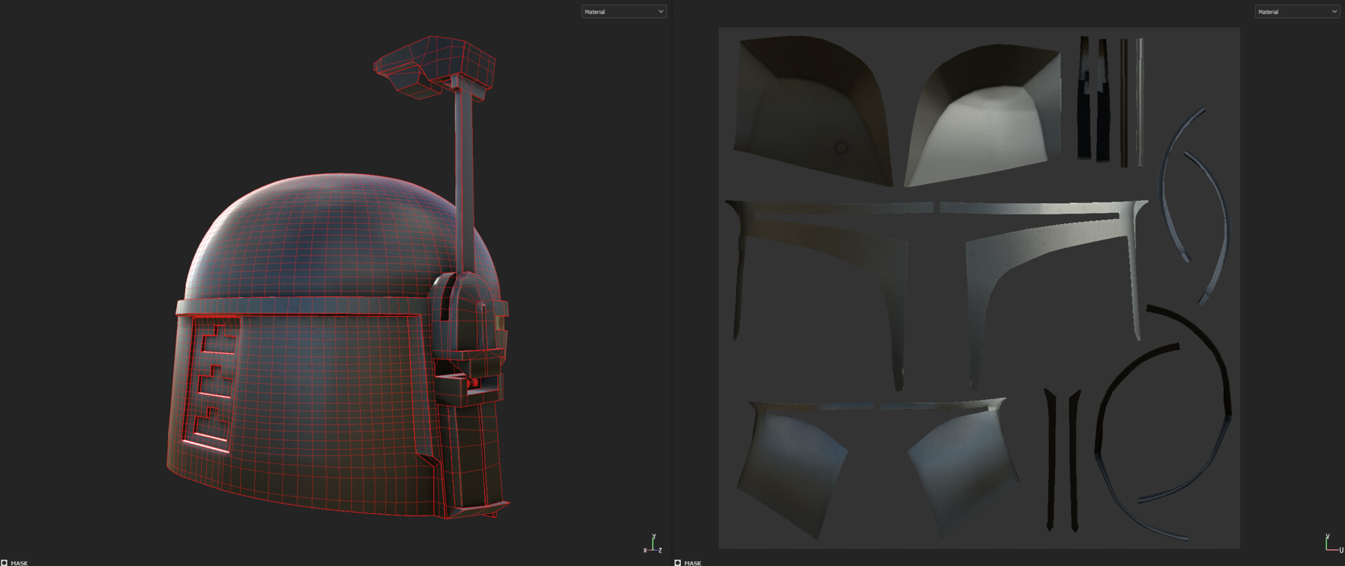 Andrew Dowell - Mandalorian Helmet "Beskar"