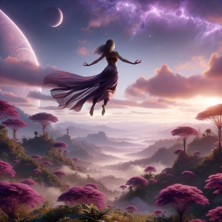 ArtStation - Levitation In The Purple Landscape