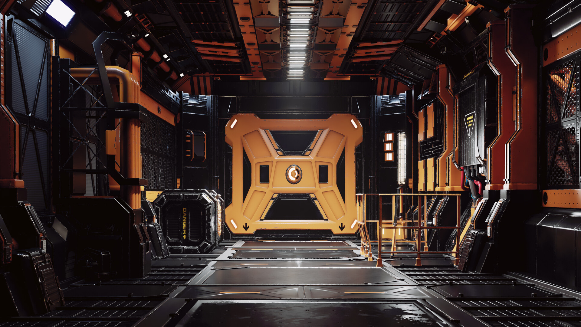 ArtStation - Engineering Sci-fi corridor