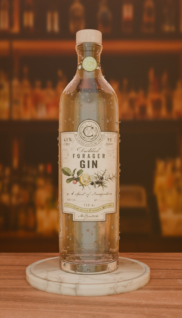 ArtStation - Render Botella de Gin