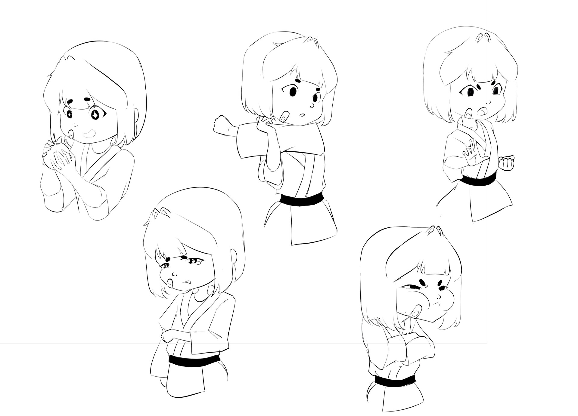 ArtStation - Character Design (Karate Instructor and Student)